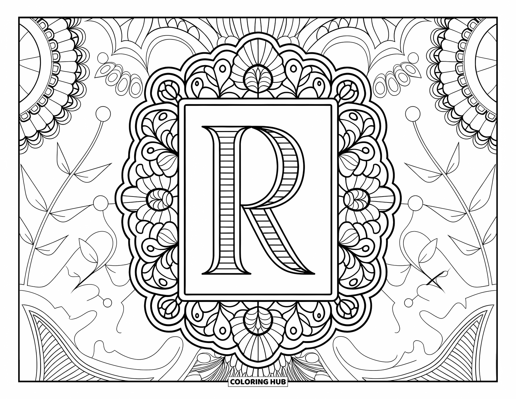 100+ Letter R Coloring Pages for Kids & Adults (Free Printable PDFs)