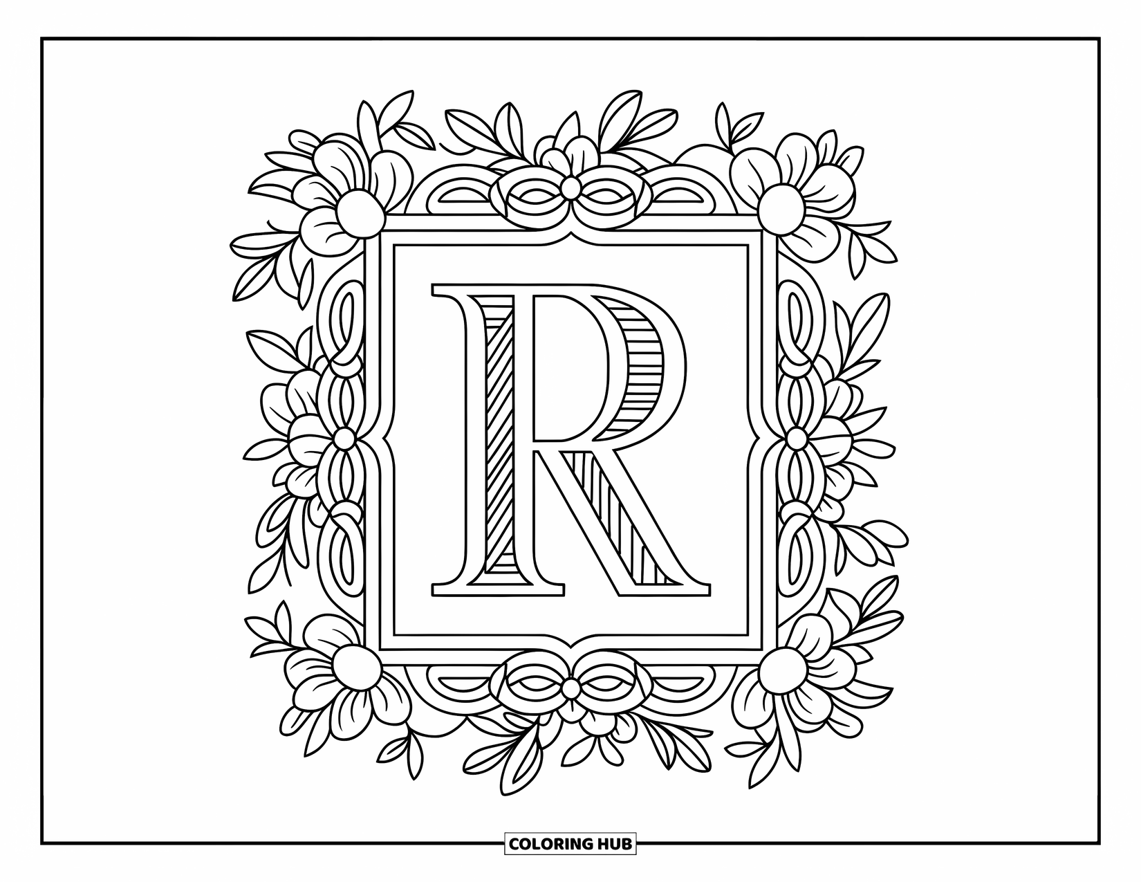 100+ Letter R Coloring Pages for Kids & Adults (Free Printable PDFs)