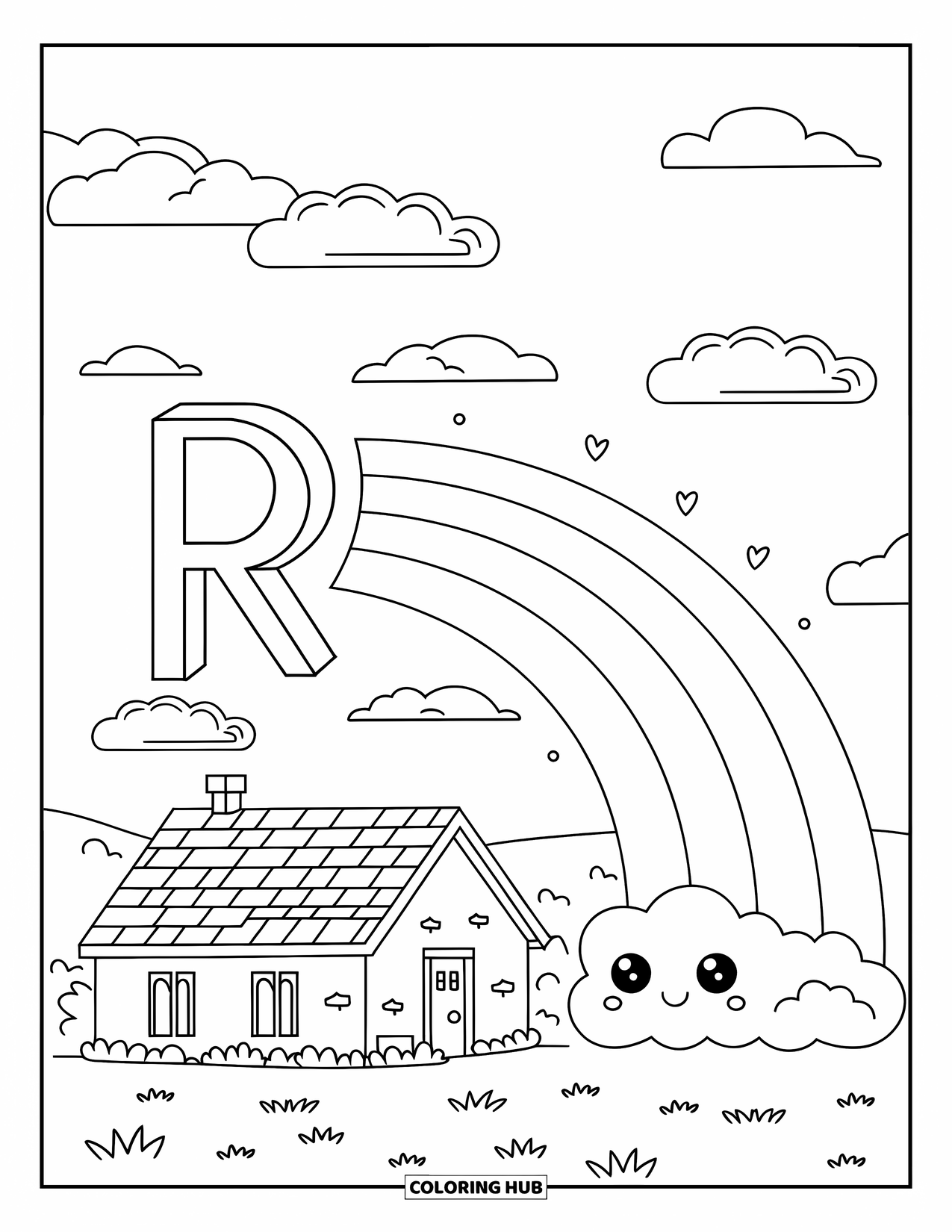 100+ Letter R Coloring Pages for Kids & Adults (Free Printable PDFs)
