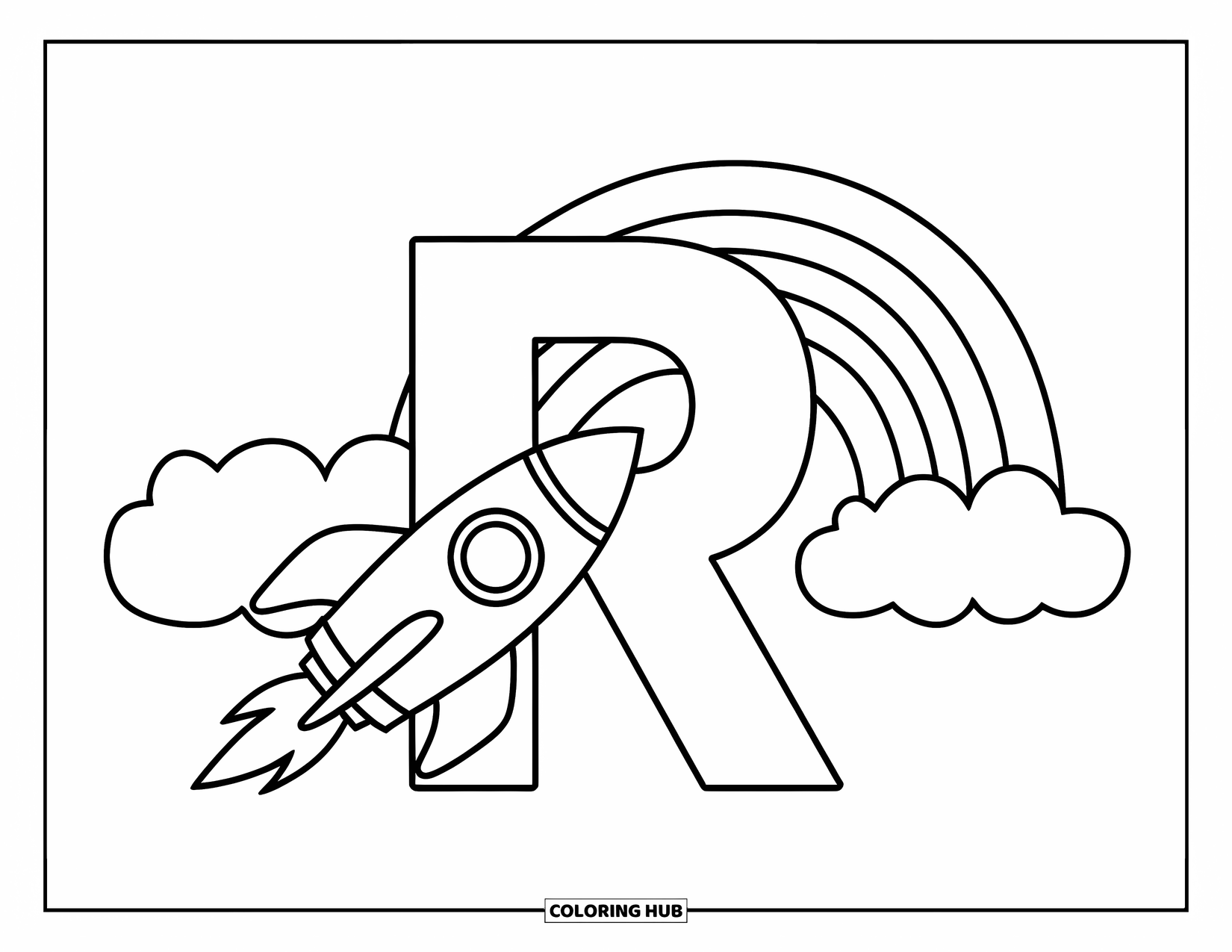 100+ Letter R Coloring Pages for Kids & Adults (Free Printable PDFs)