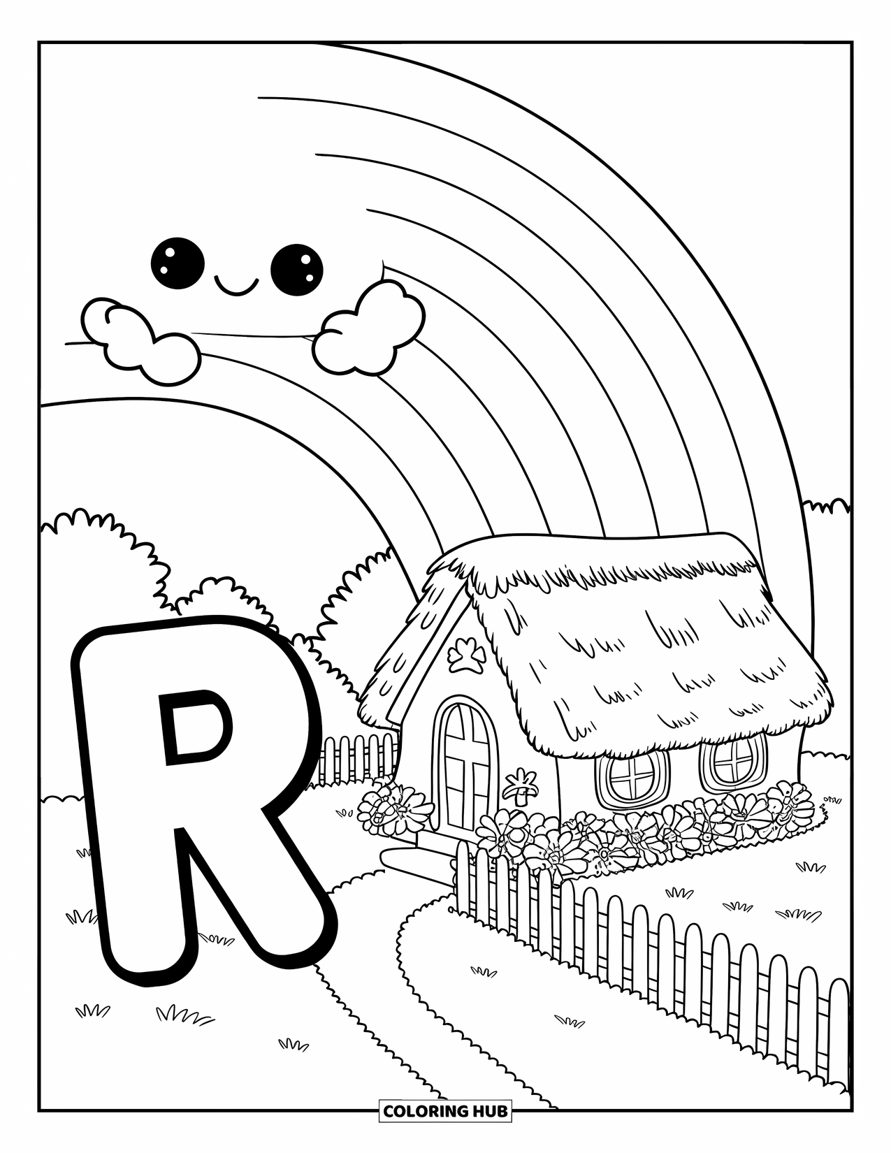 100+ Letter R Coloring Pages for Kids & Adults (Free Printable PDFs)
