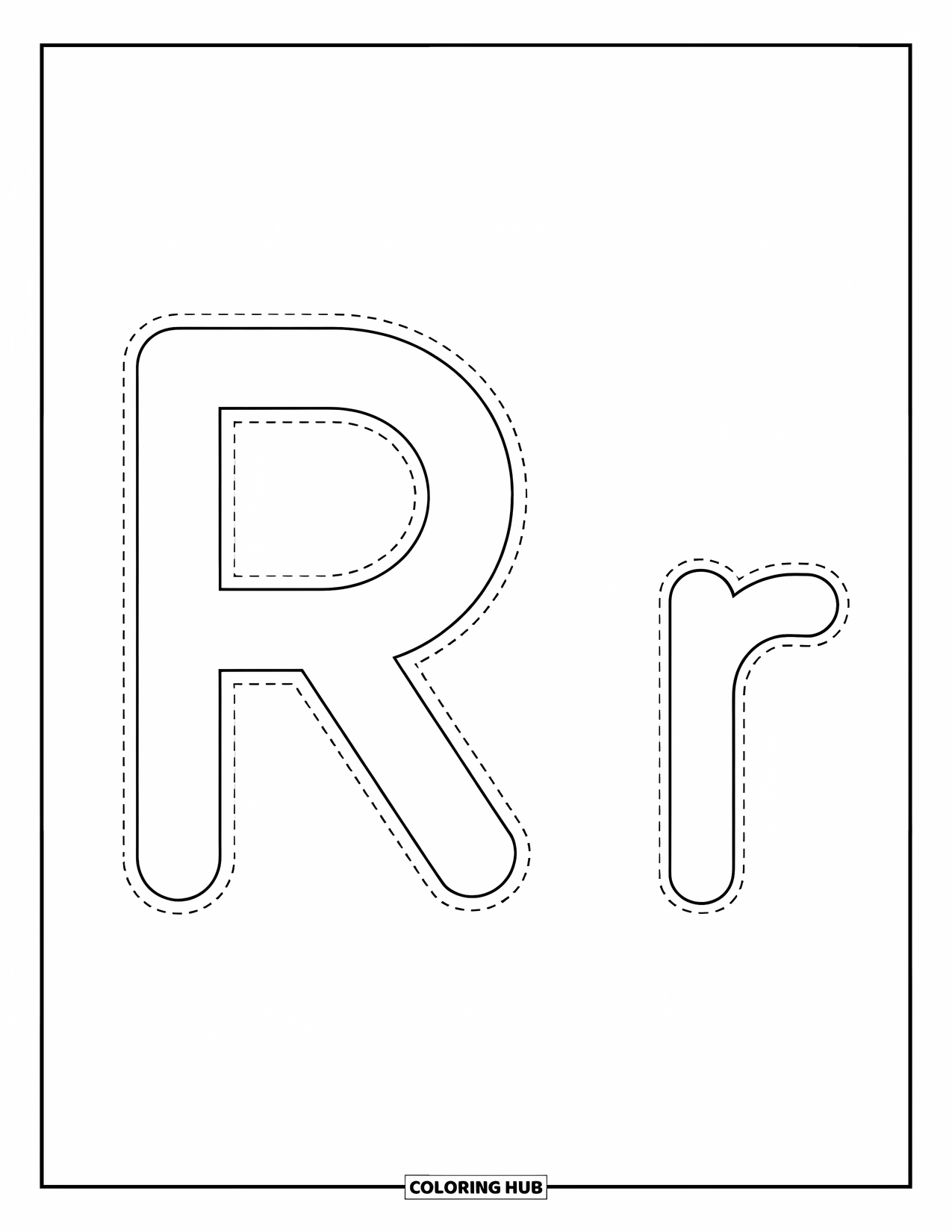 100+ Letter R Coloring Pages for Kids & Adults (Free Printable PDFs)