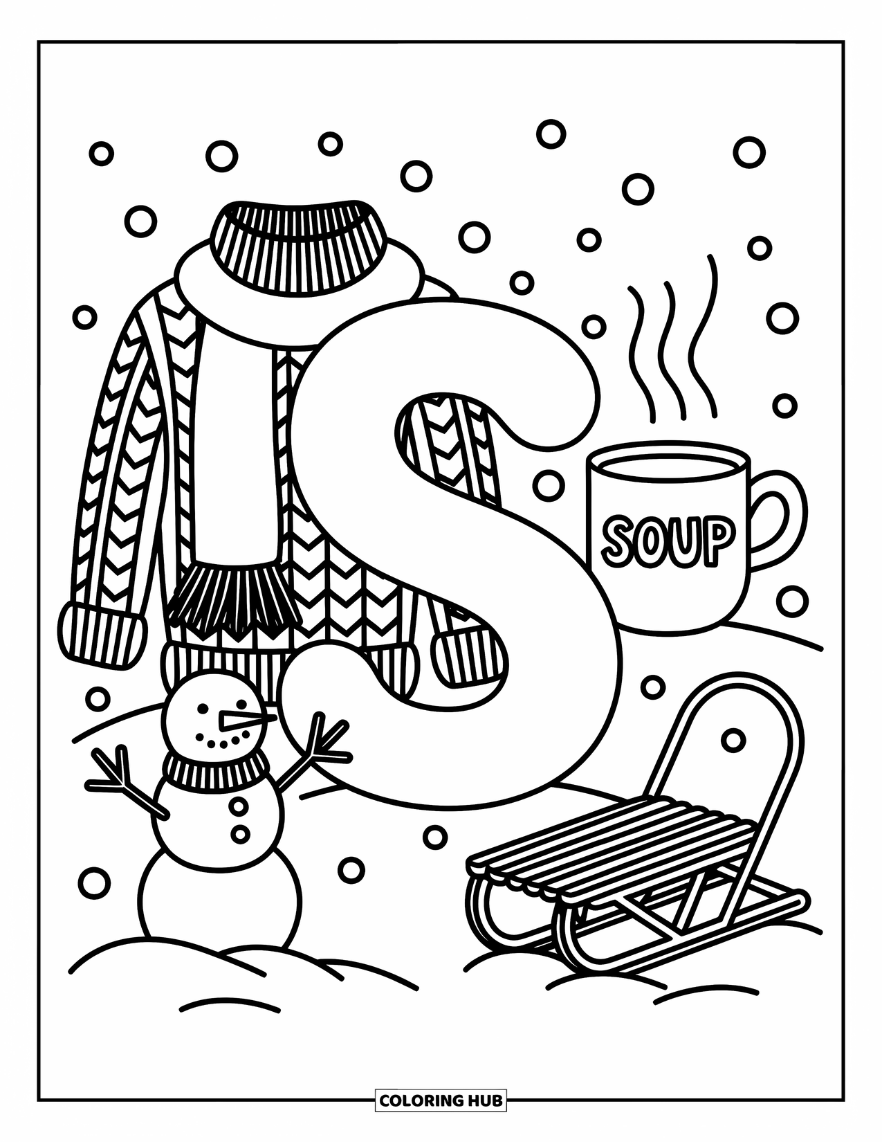 95+ Letter S Coloring Pages for Kids & Adults (Free Printable PDFs)
