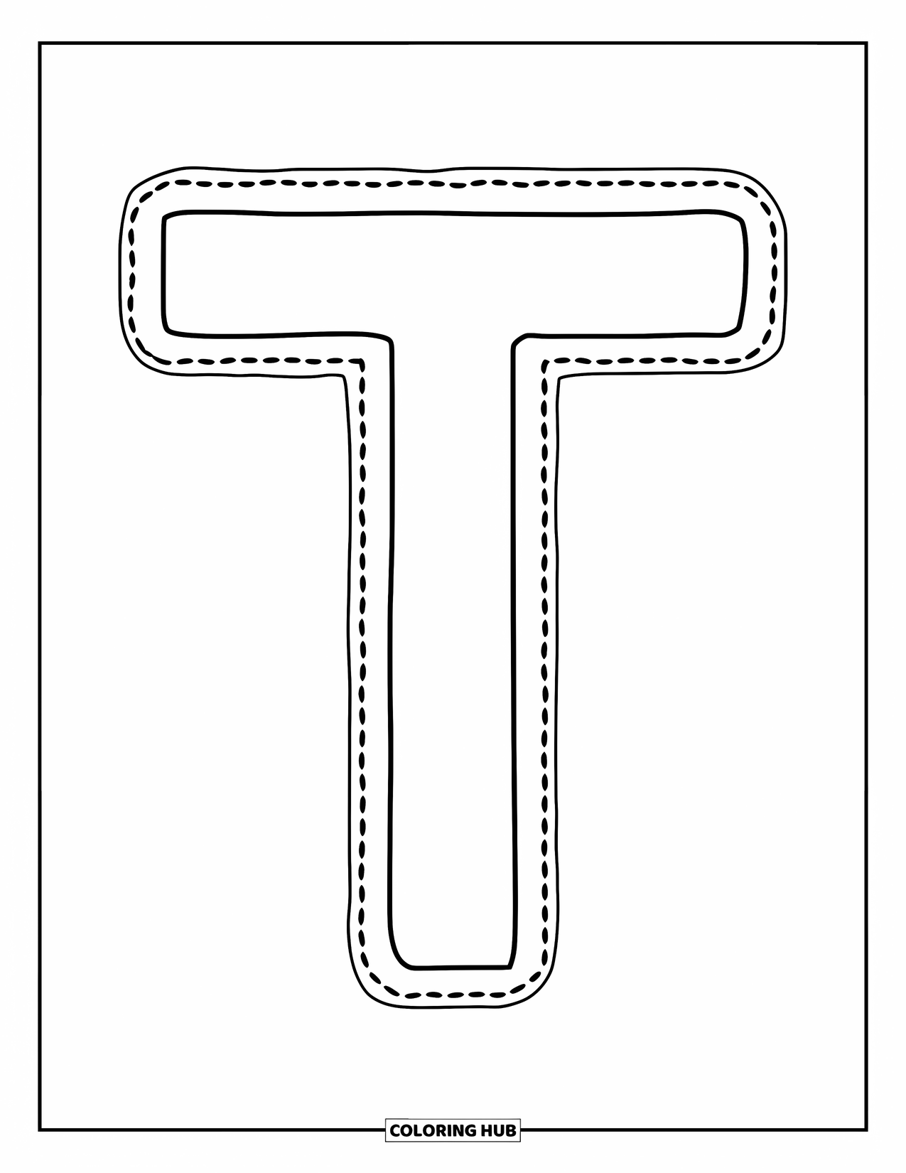90+ Letter T Coloring Pages for Kids & Adults (Free Printable PDFs)