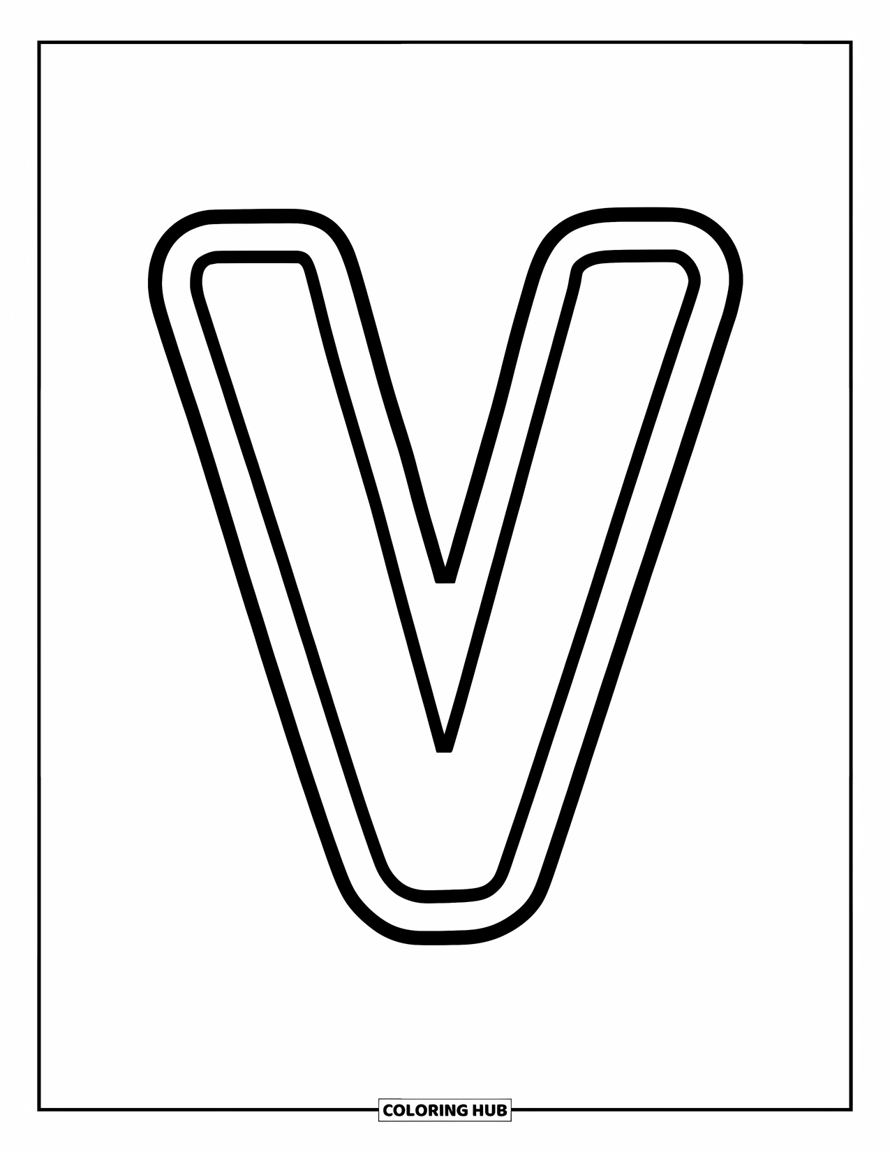 95+ Letter V Coloring Pages for Kids & Adults (Free Printable PDFs)