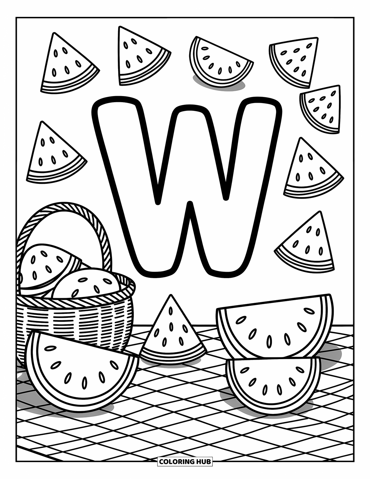 95+ Letter W Coloring Pages for Kids & Adults (Free Printable PDFs)