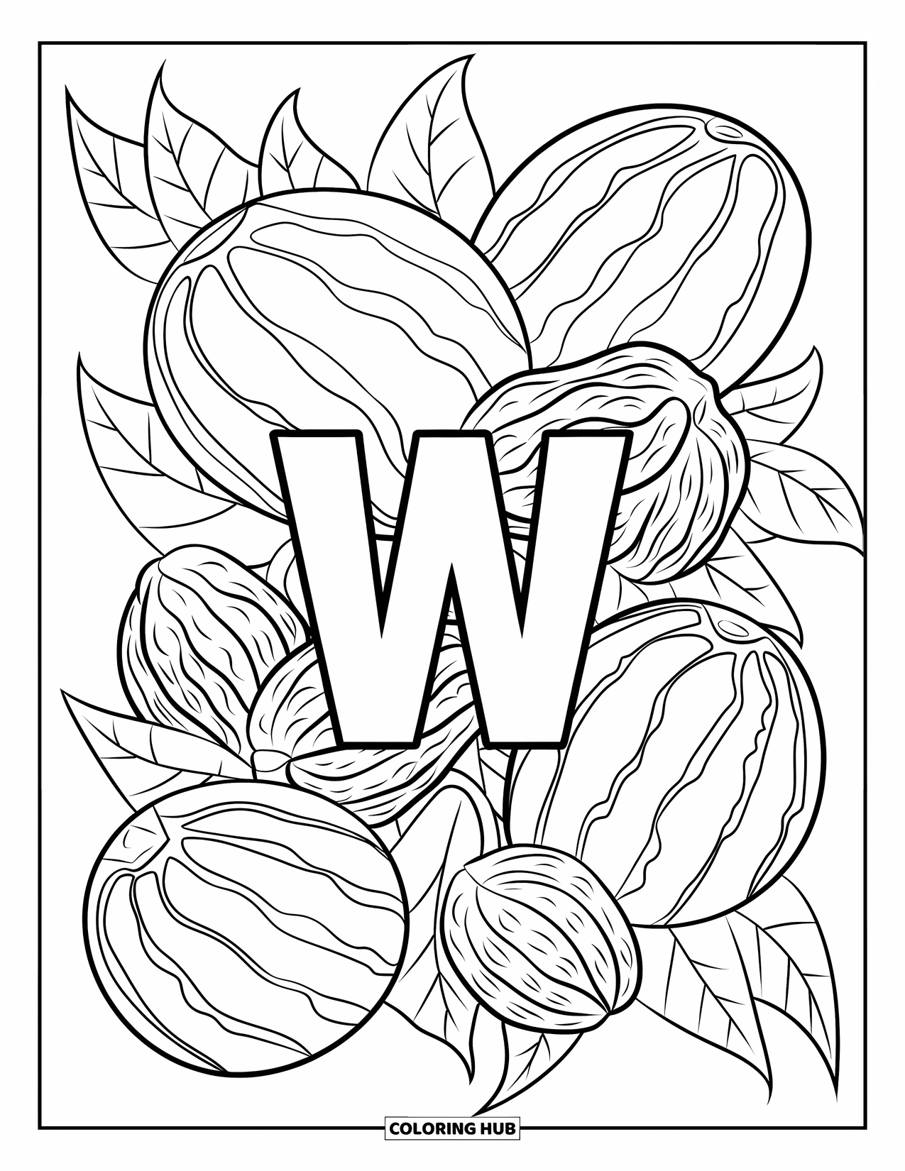 95+ Letter W Coloring Pages for Kids & Adults (Free Printable PDFs)