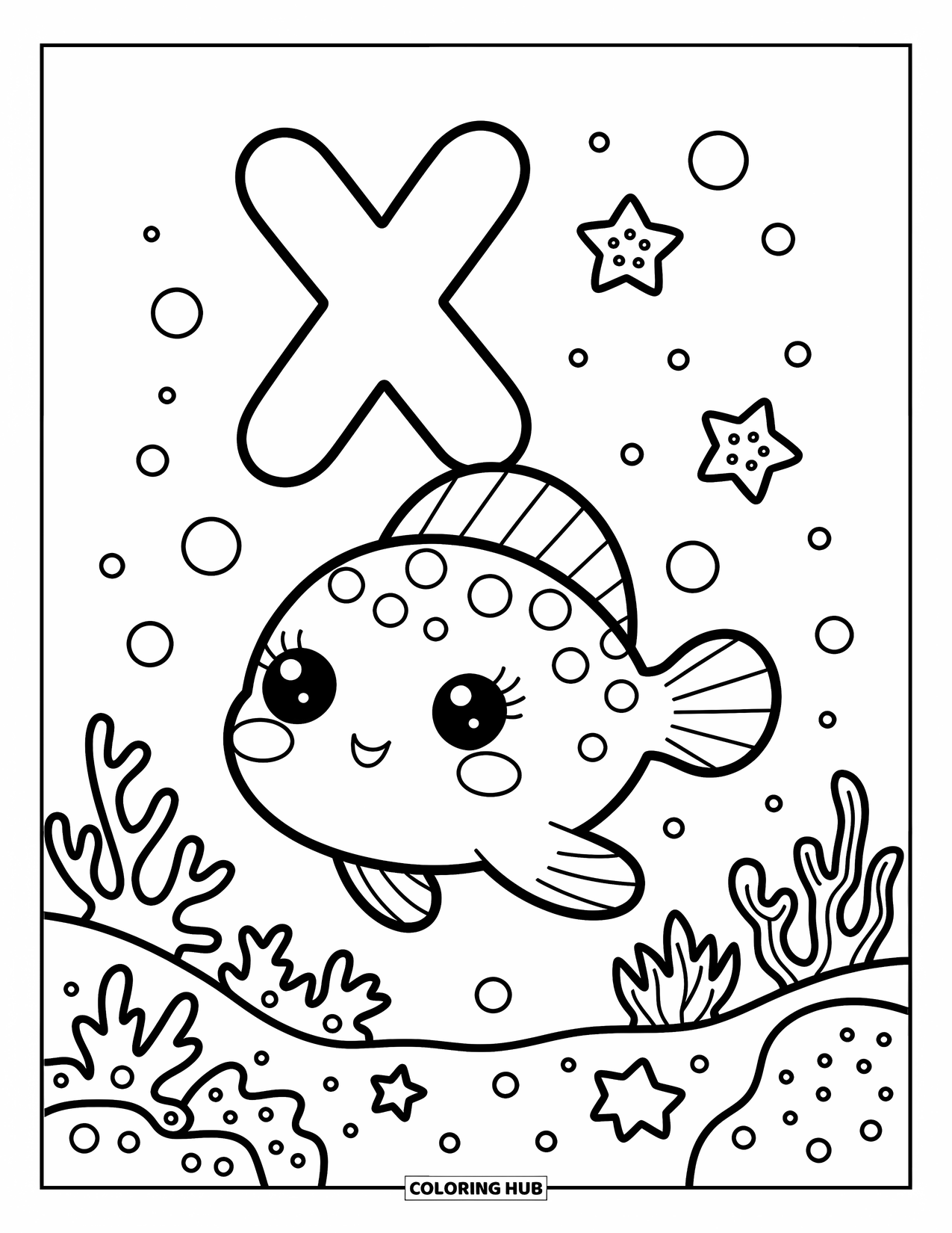 75+ Letter X Coloring Pages for Kids & Adults (Free Printable PDFs)