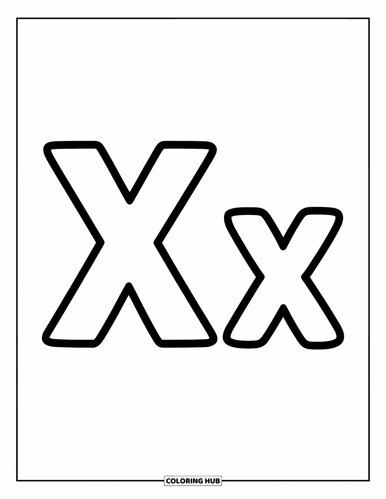 75+ Letter X Coloring Pages for Kids & Adults (Free Printable PDFs)