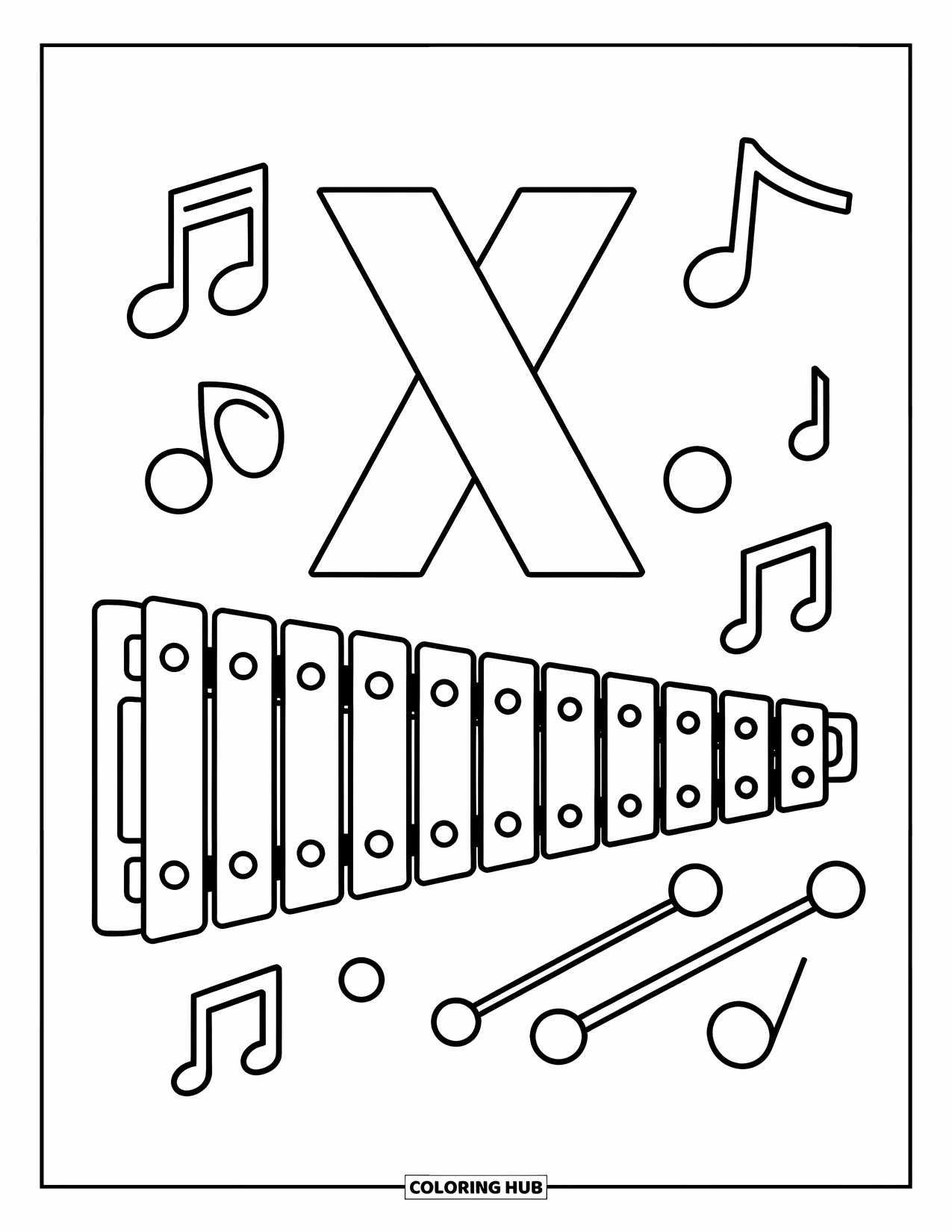 75+ Letter X Coloring Pages for Kids & Adults (Free Printable PDFs)