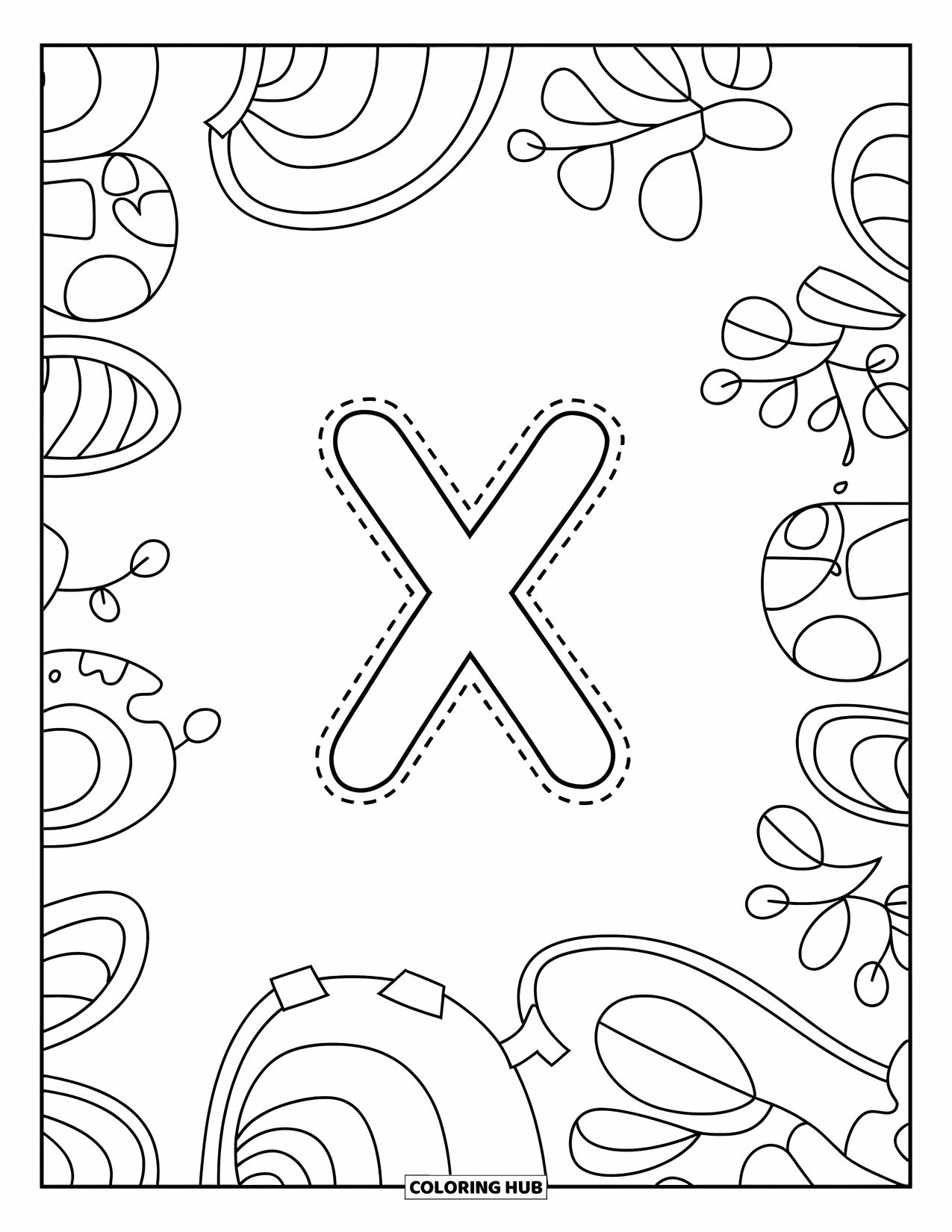 75+ Letter X Coloring Pages for Kids & Adults (Free Printable PDFs)