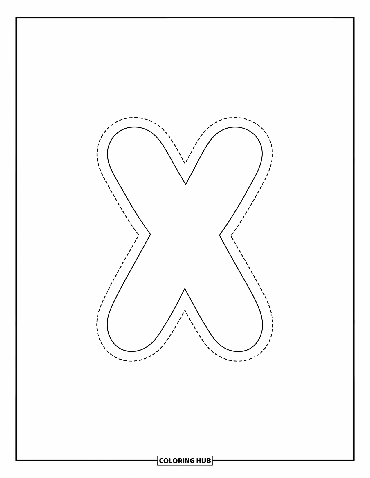 75+ Letter X Coloring Pages for Kids & Adults (Free Printable PDFs)