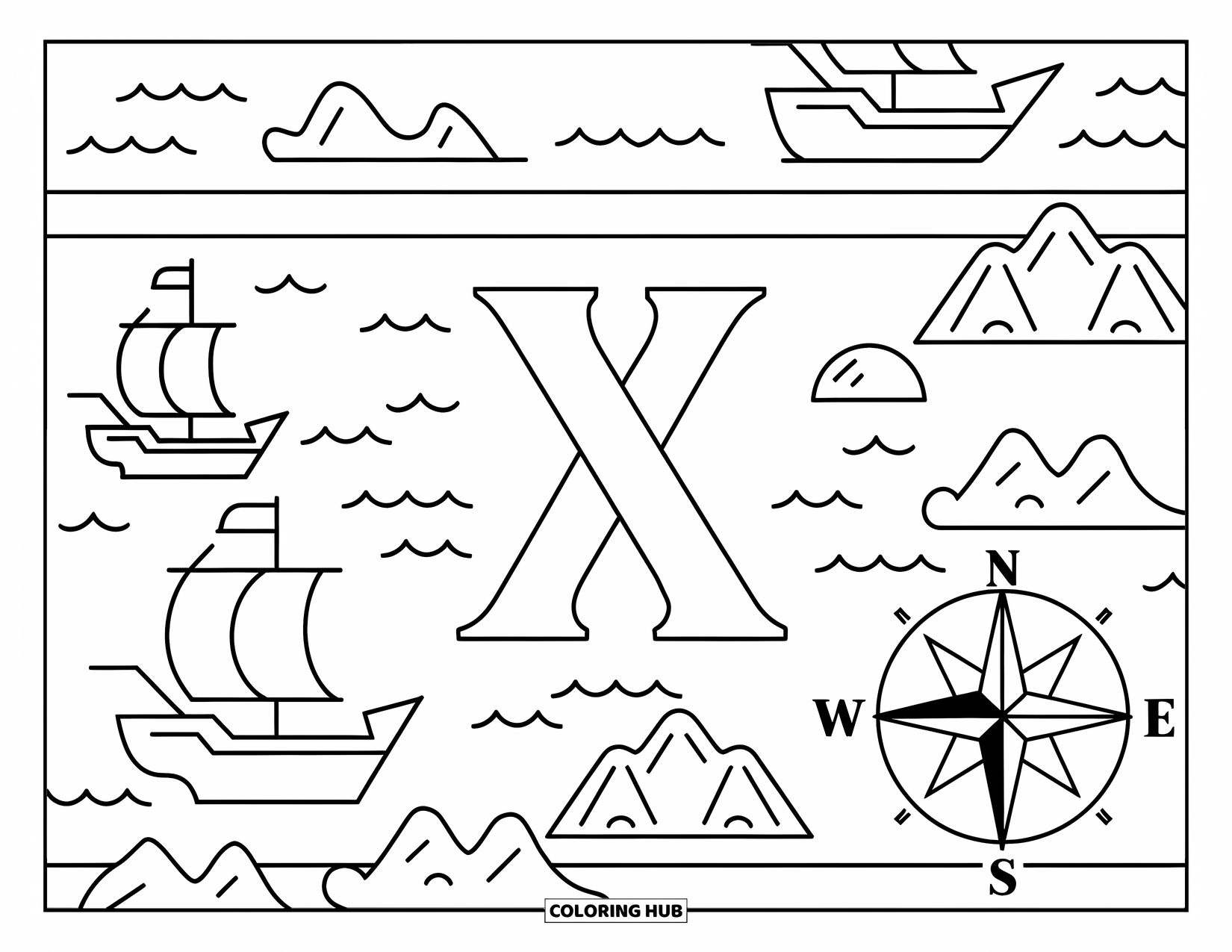 75+ Letter X Coloring Pages for Kids & Adults (Free Printable PDFs)