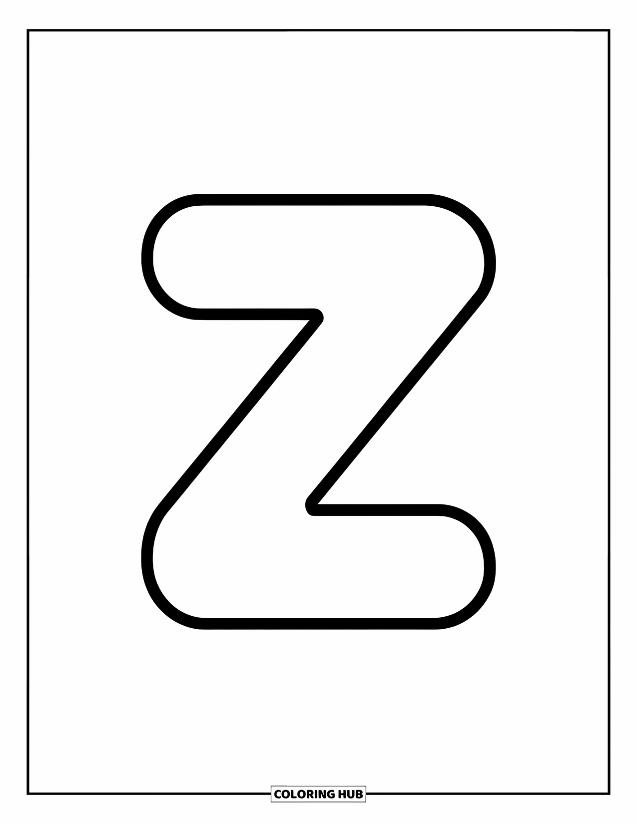 105+ Letter Z Coloring Pages for Kids & Adults (Free Printable PDFs)
