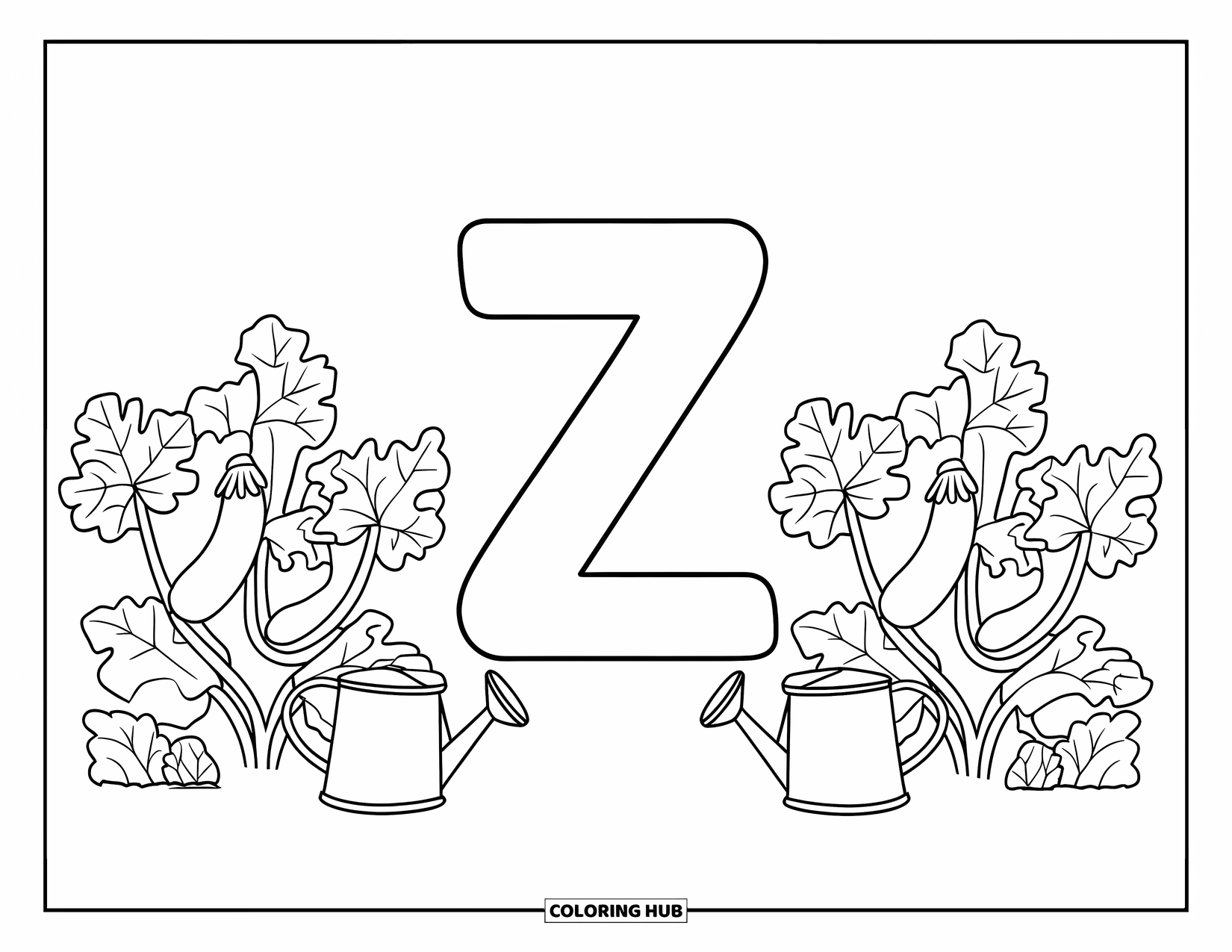 105+ Letter Z Coloring Pages for Kids & Adults (Free Printable PDFs)
