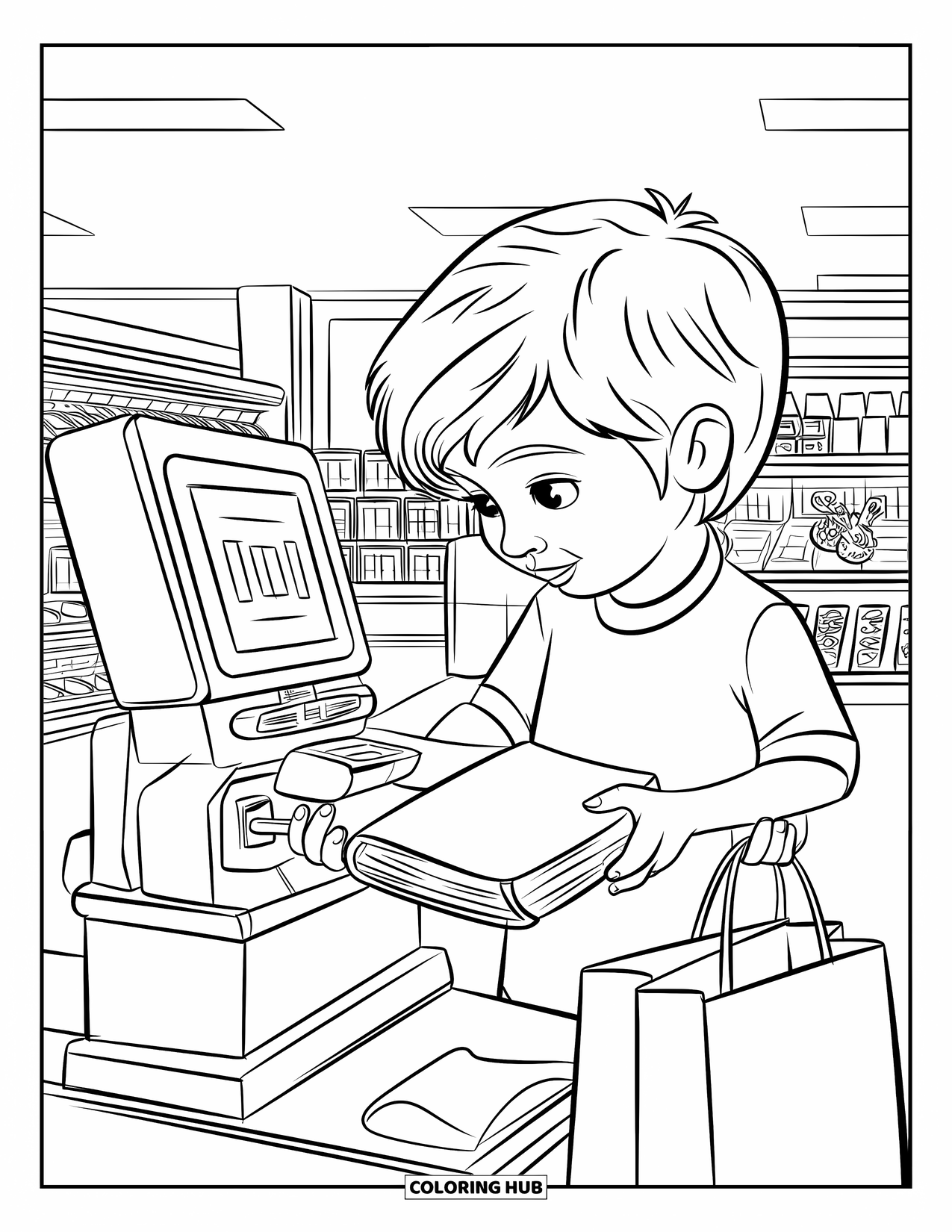 130+ Library Coloring Pages for Kids & Adults (Free Printable PDFs)