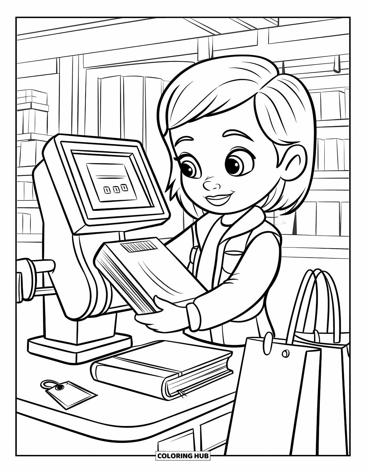 130+ Library Coloring Pages for Kids & Adults (Free Printable PDFs)