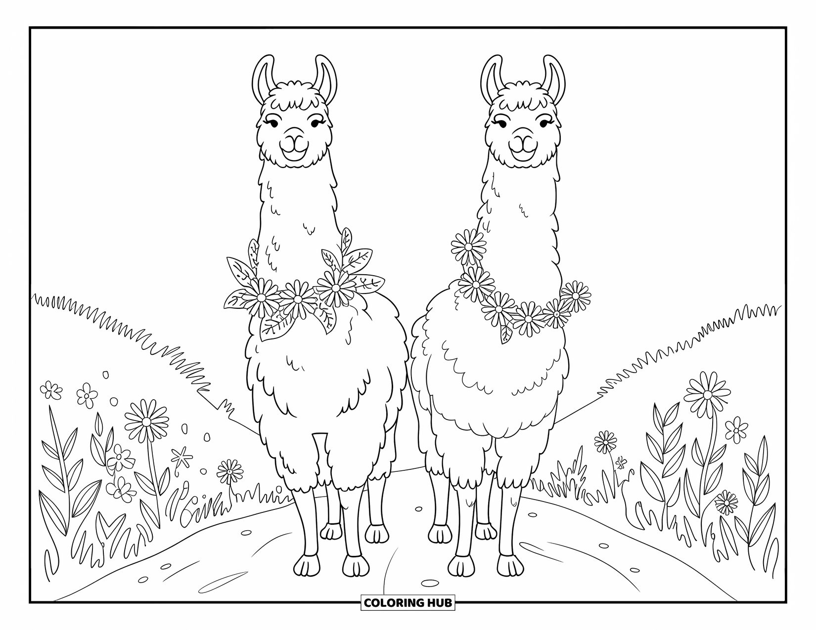 95+ Llama Coloring Pages for Kids & Adults (Free Printable PDFs)