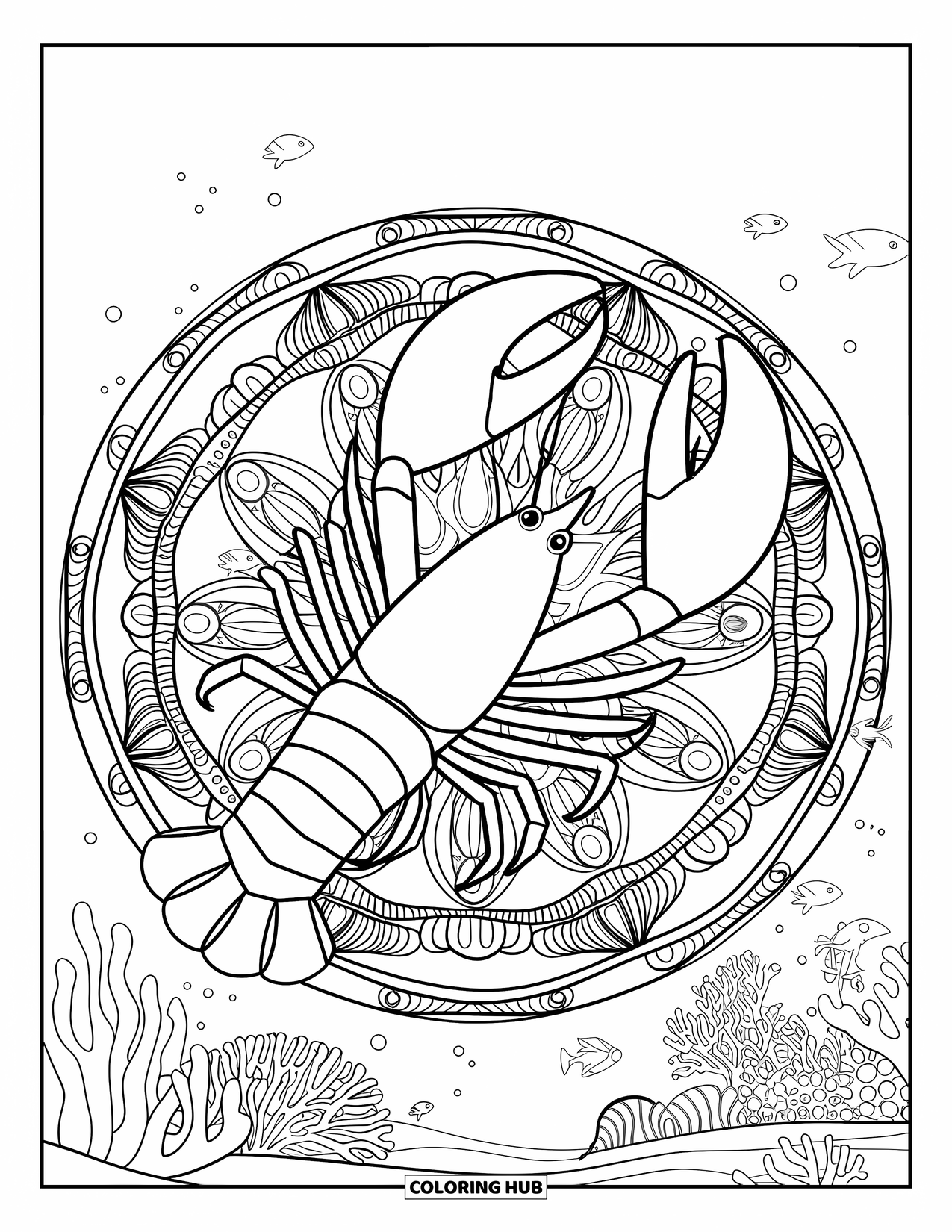 75+ Lobster Coloring Pages for Kids & Adults (Free Printable PDFs)
