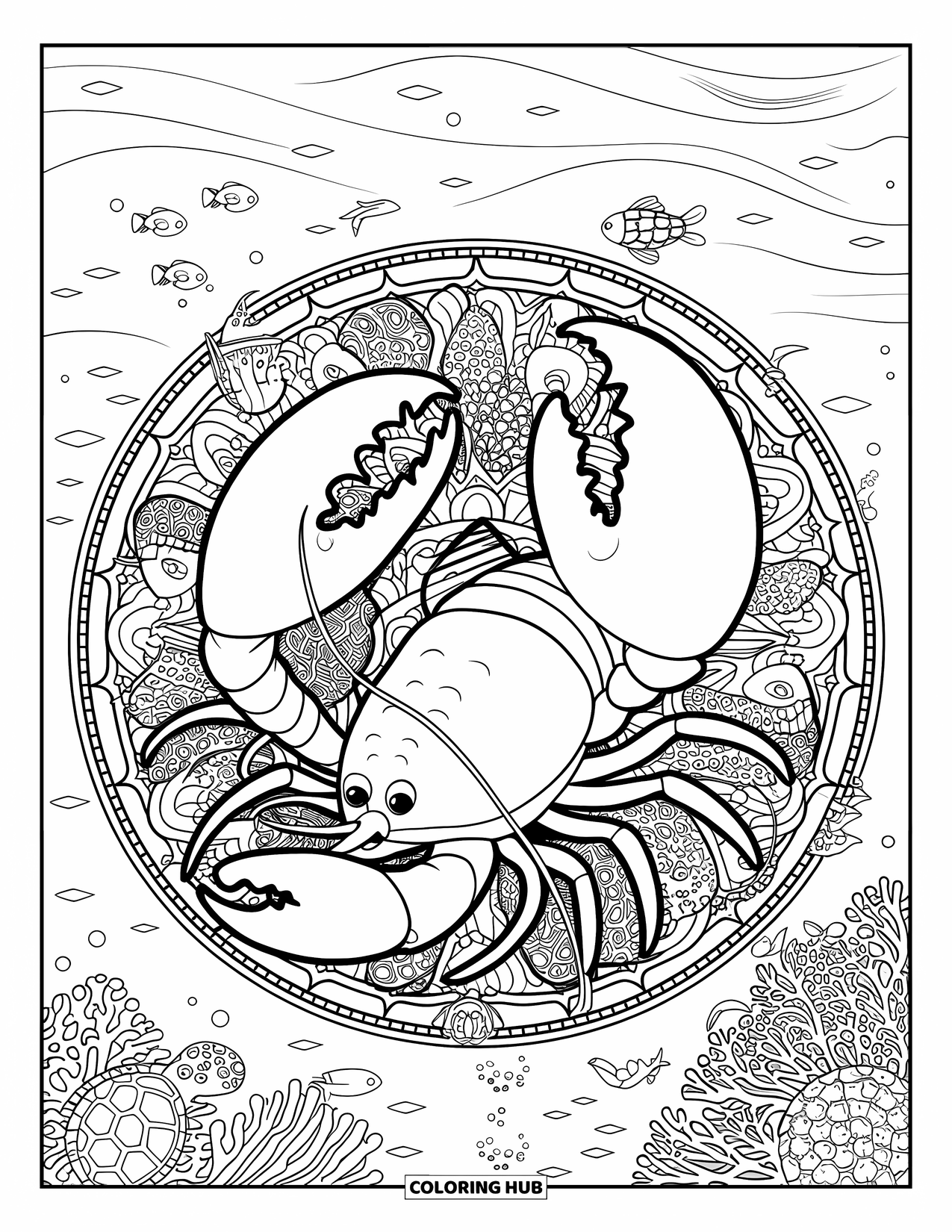 75+ Lobster Coloring Pages for Kids & Adults (Free Printable PDFs)