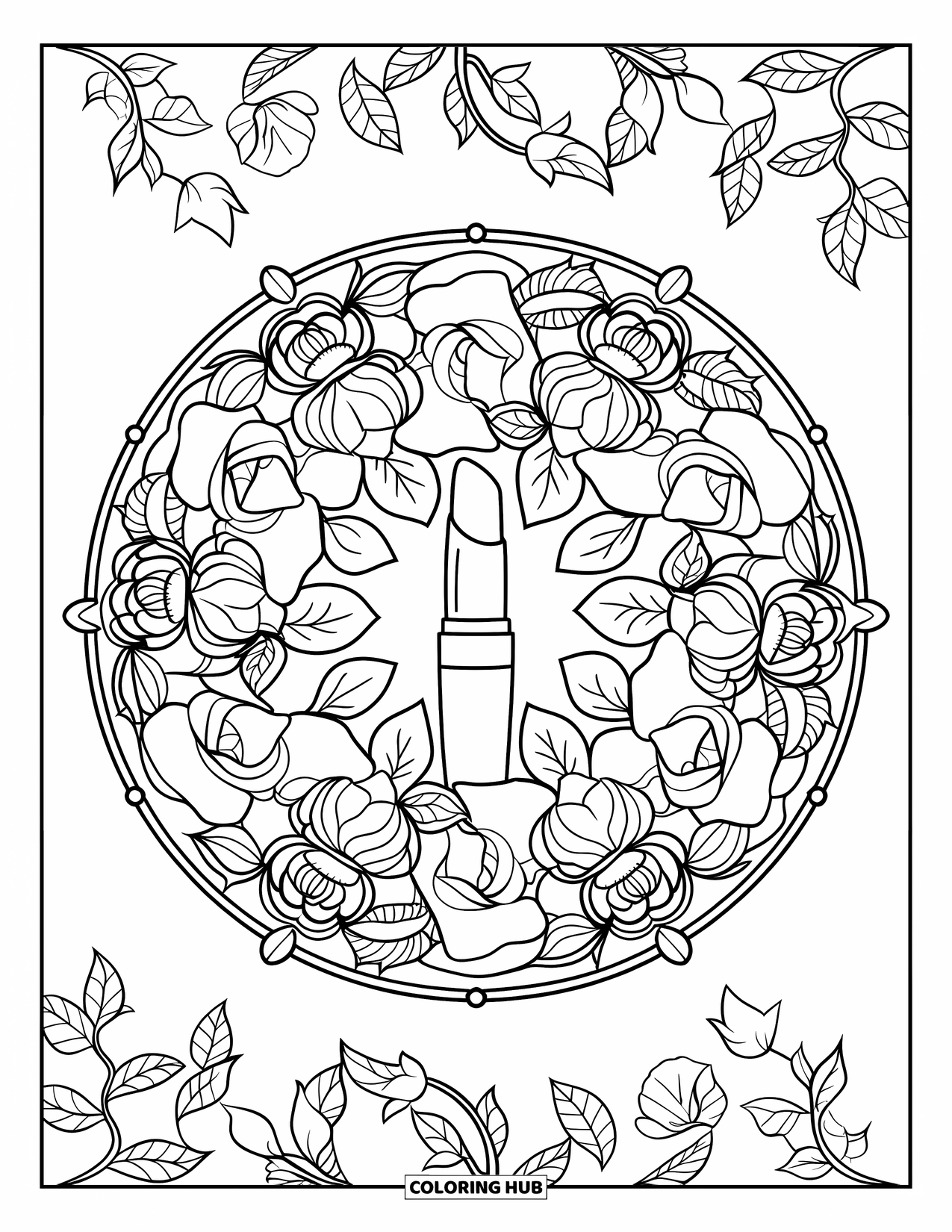 65+ Makeup Coloring Pages for Kids & Adults (Free Printable PDFs)