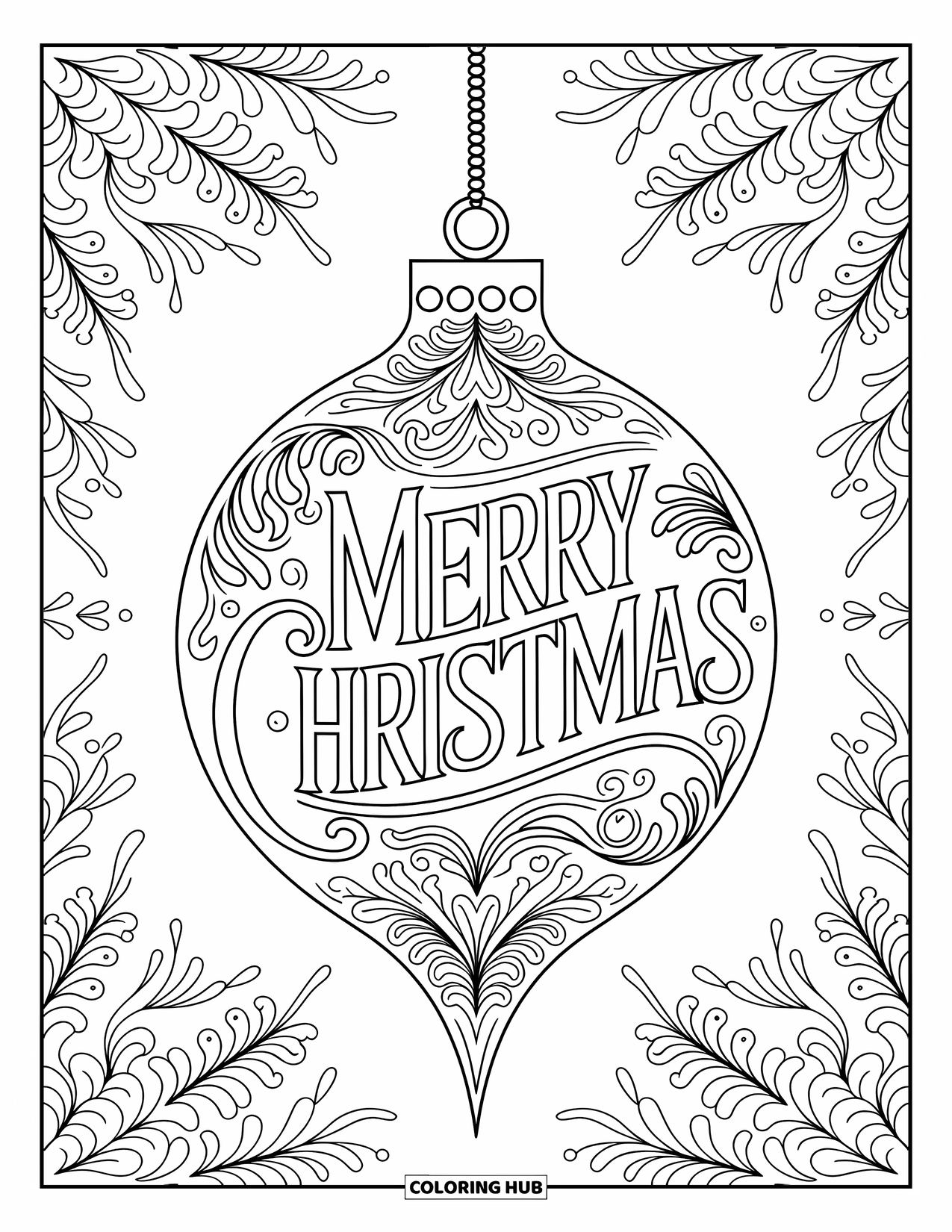 110+ Merry Christmas Coloring Pages for Kids & Adults (Free Printable PDFs)