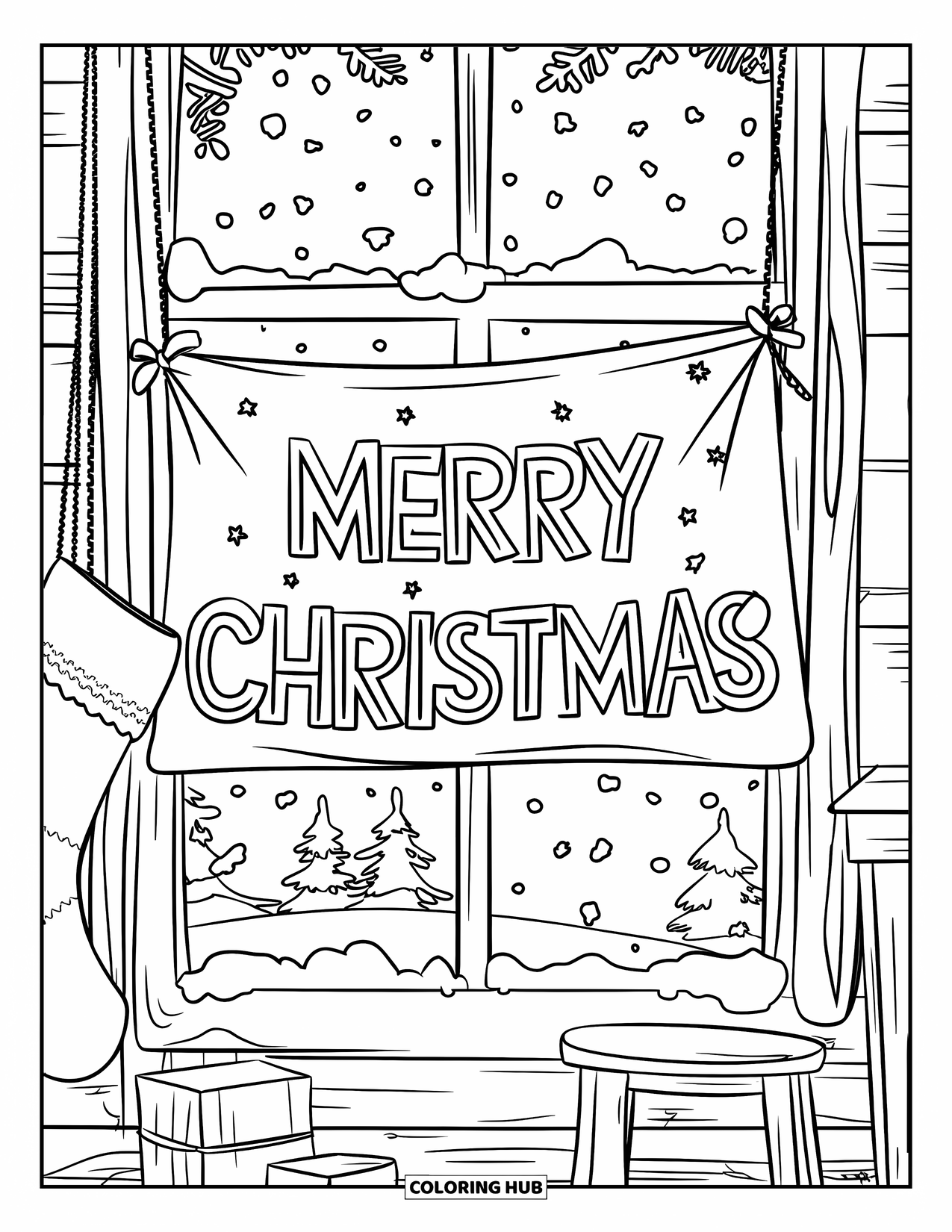 110+ Merry Christmas Coloring Pages for Kids & Adults (Free Printable PDFs)