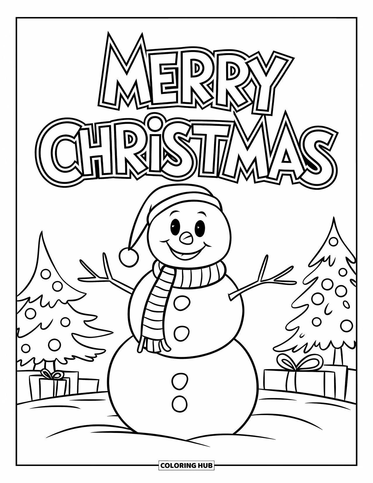 110+ Merry Christmas Coloring Pages for Kids & Adults (Free Printable PDFs)