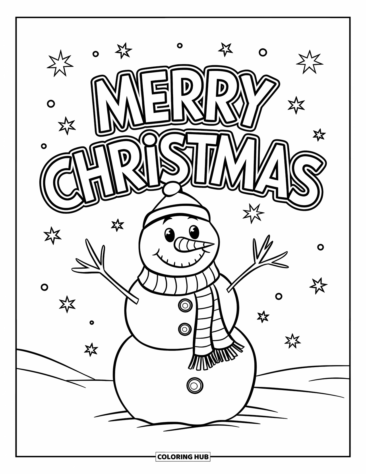 110+ Merry Christmas Coloring Pages for Kids & Adults (Free Printable PDFs)