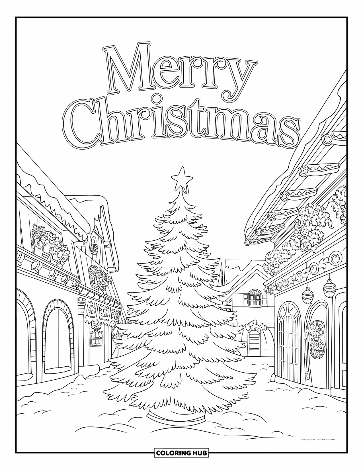 110+ Merry Christmas Coloring Pages for Kids & Adults (Free Printable PDFs)