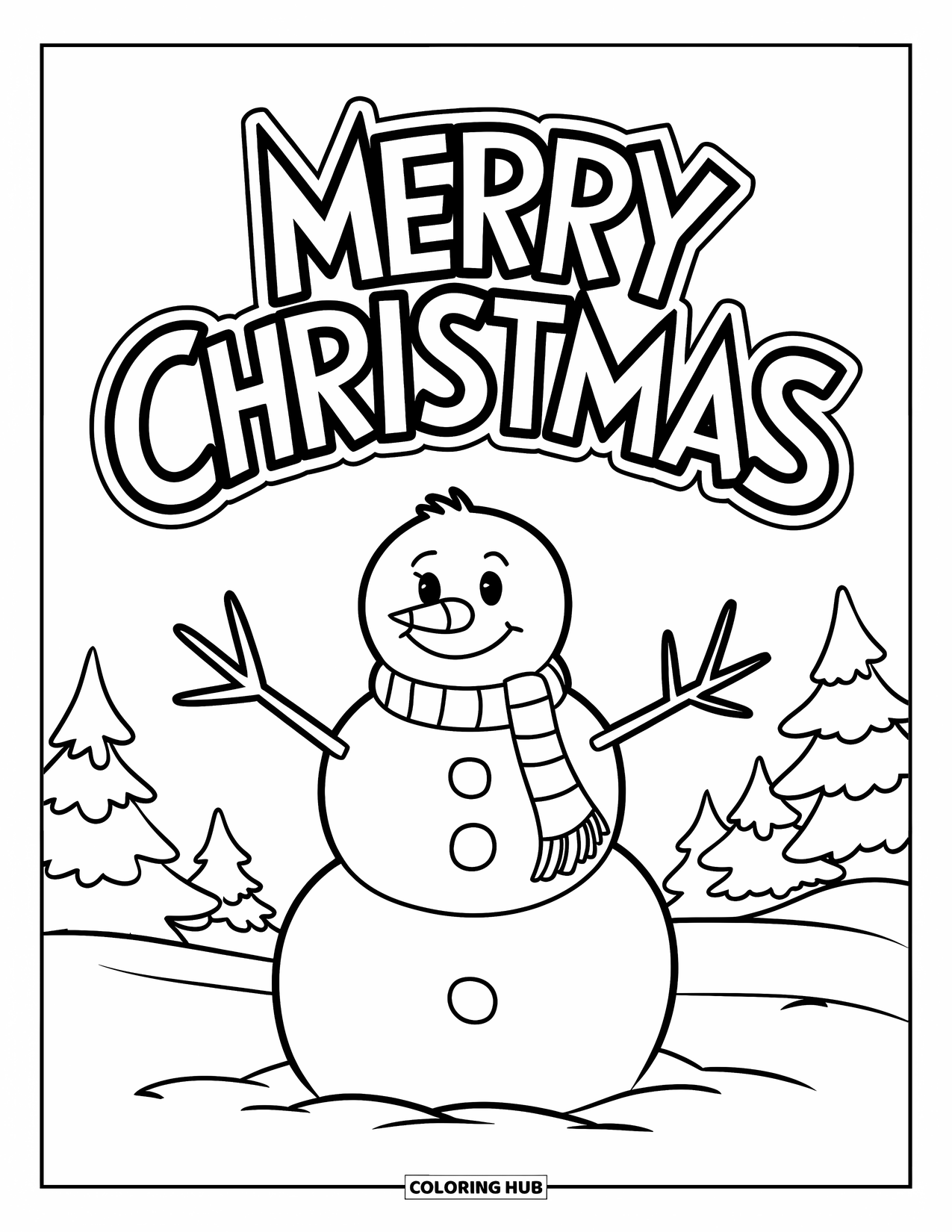 110+ Merry Christmas Coloring Pages for Kids & Adults (Free Printable PDFs)