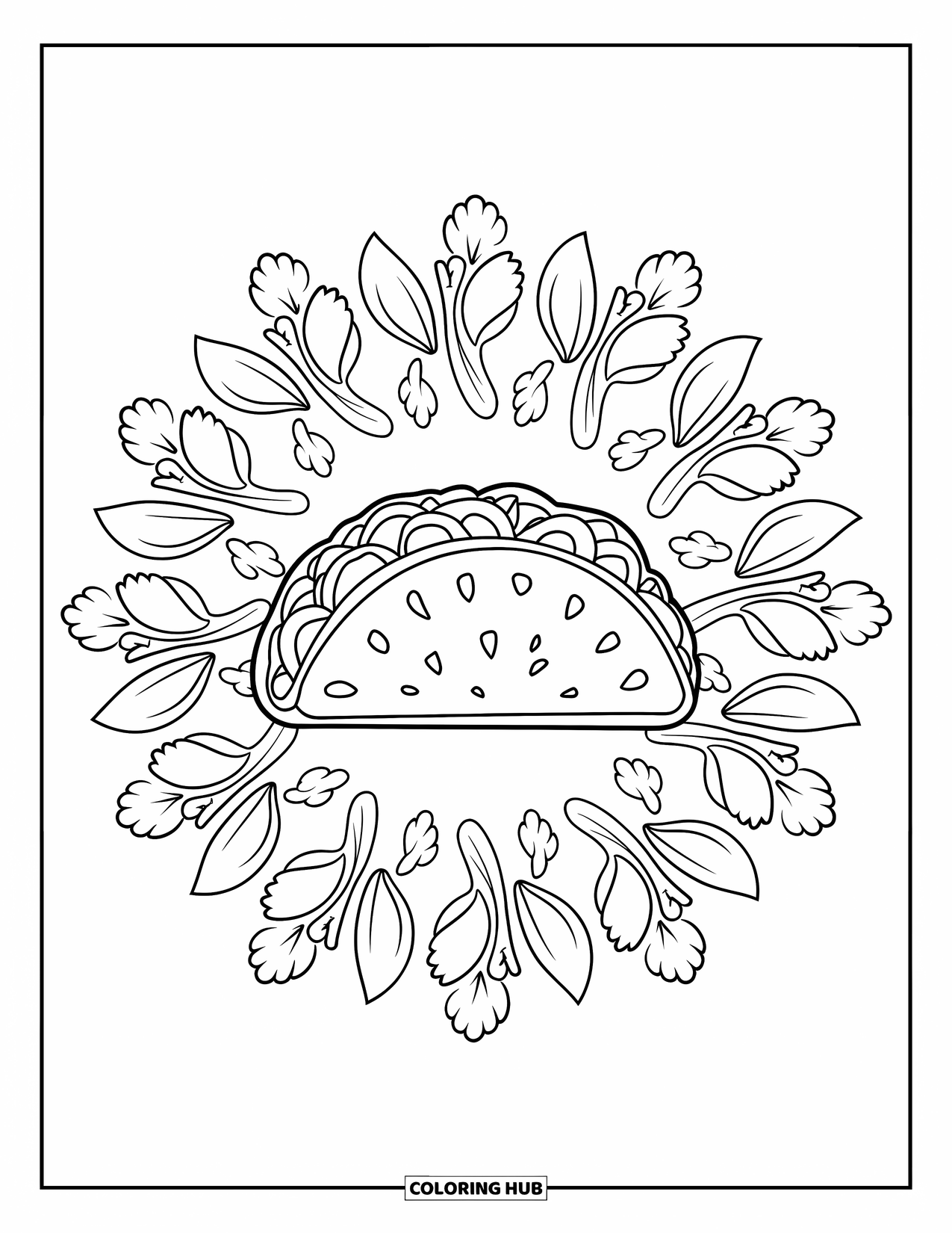 80+ Mexican Food Coloring Pages for Kids & Adults (Free Printable PDFs)