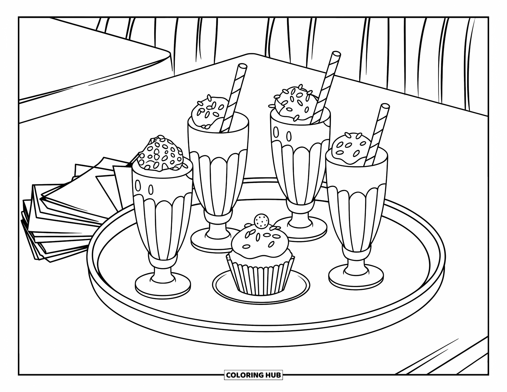 65+ Milkshake Coloring Pages for Kids & Adults (Free Printable PDFs)