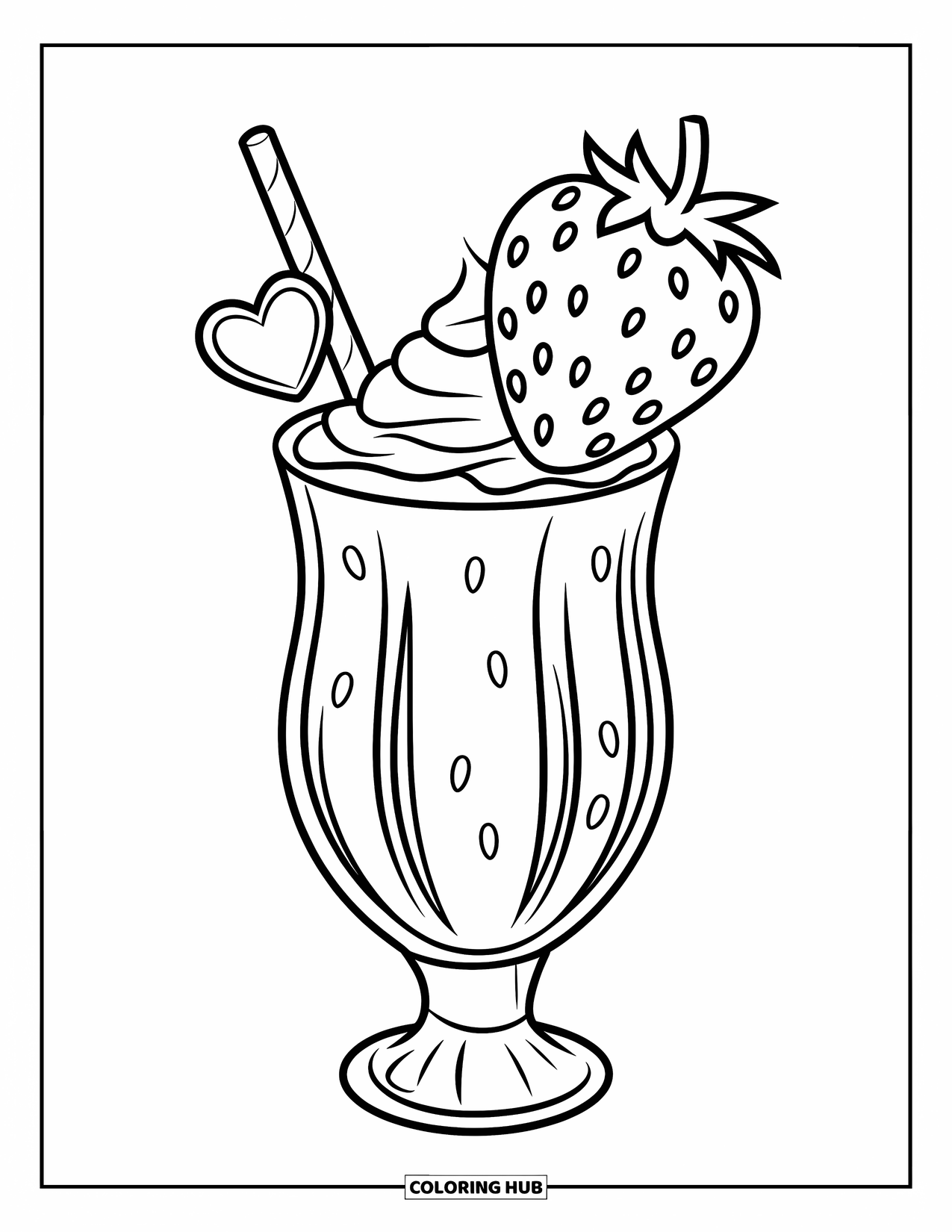 65+ Milkshake Coloring Pages for Kids & Adults (Free Printable PDFs)