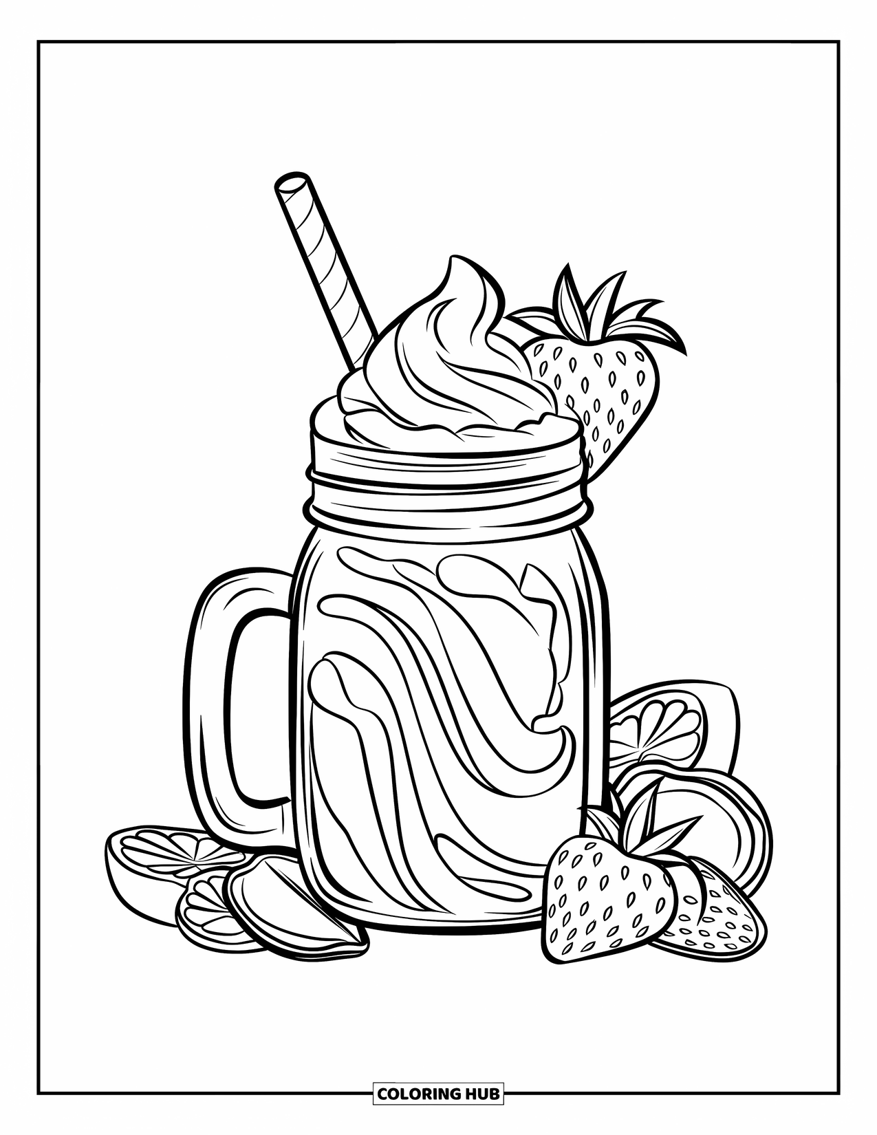 65+ Milkshake Coloring Pages for Kids & Adults (Free Printable PDFs)