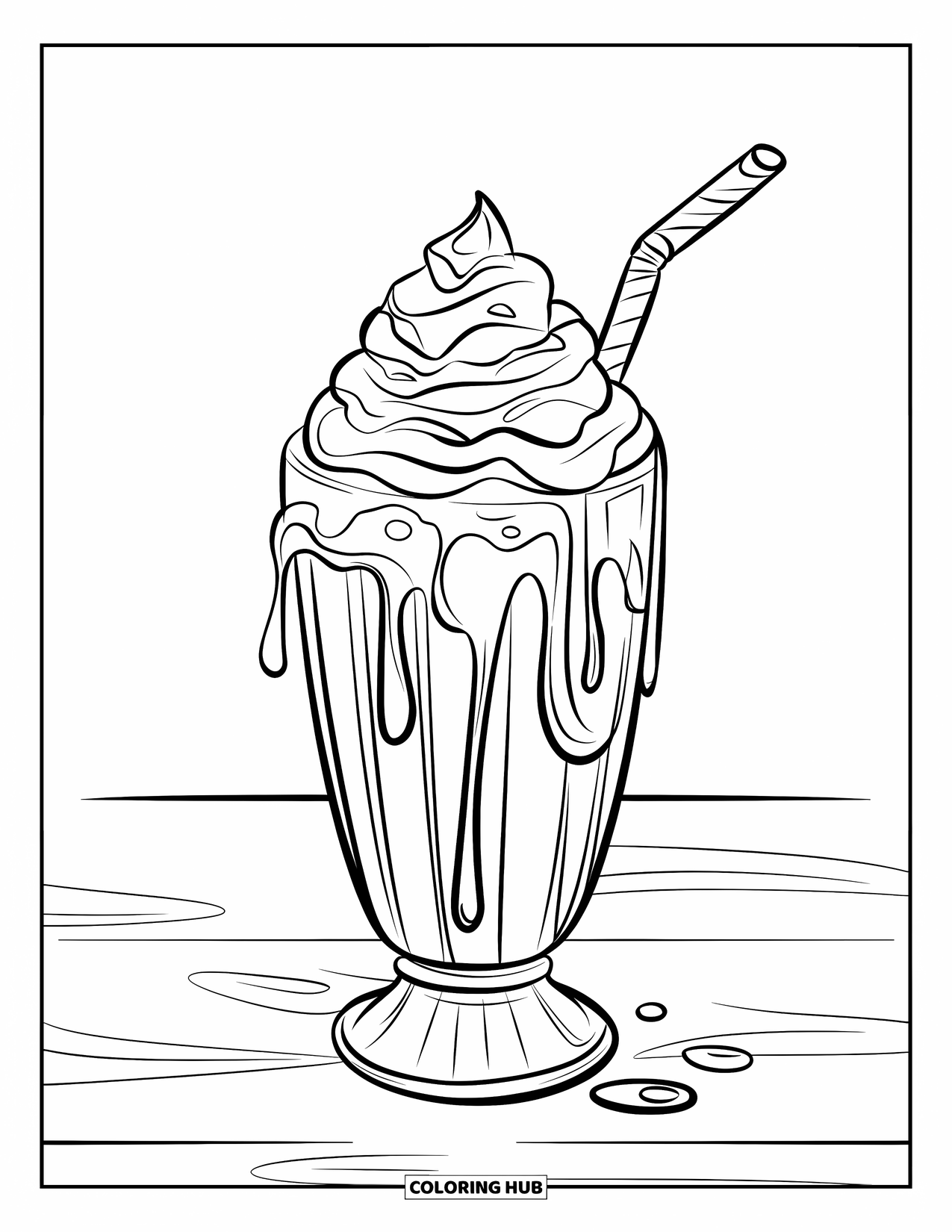 65+ Milkshake Coloring Pages for Kids & Adults (Free Printable PDFs)