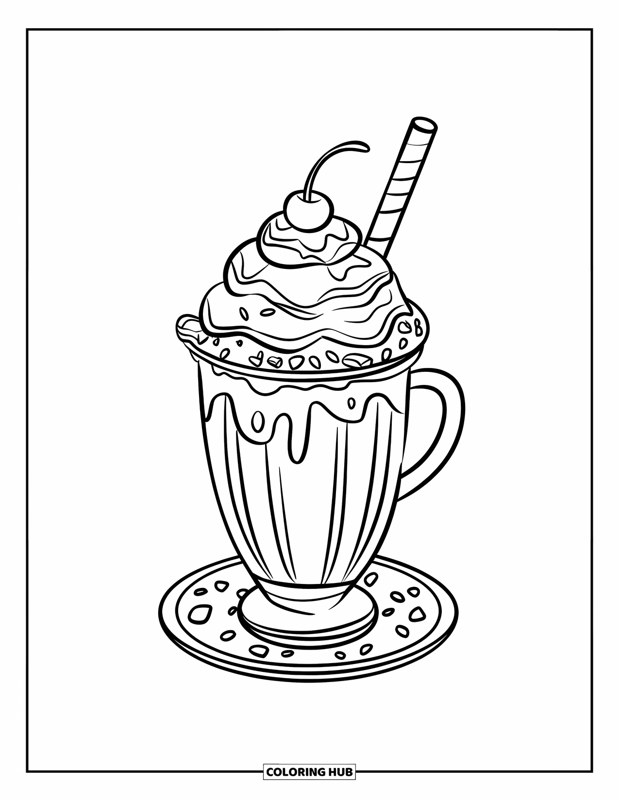 65+ Milkshake Coloring Pages for Kids & Adults (Free Printable PDFs)