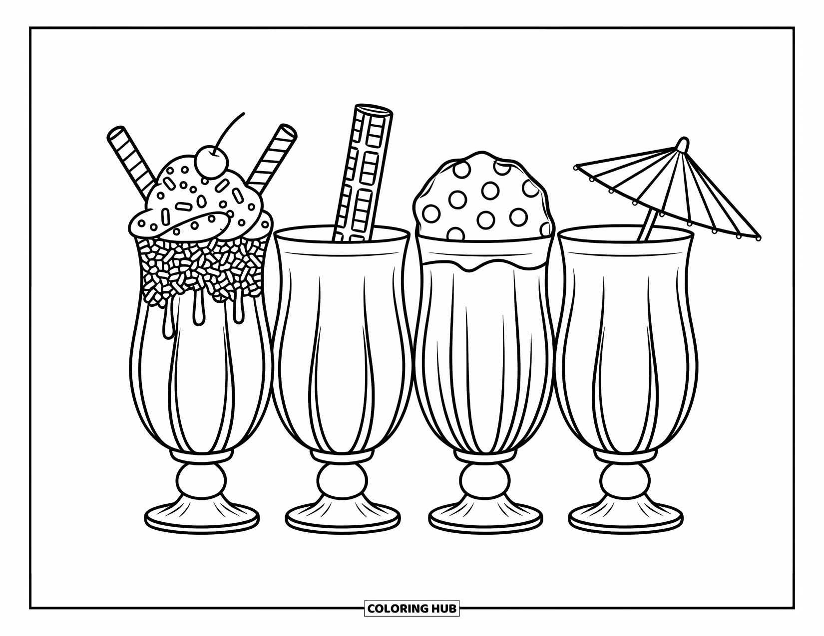65+ Milkshake Coloring Pages for Kids & Adults (Free Printable PDFs)