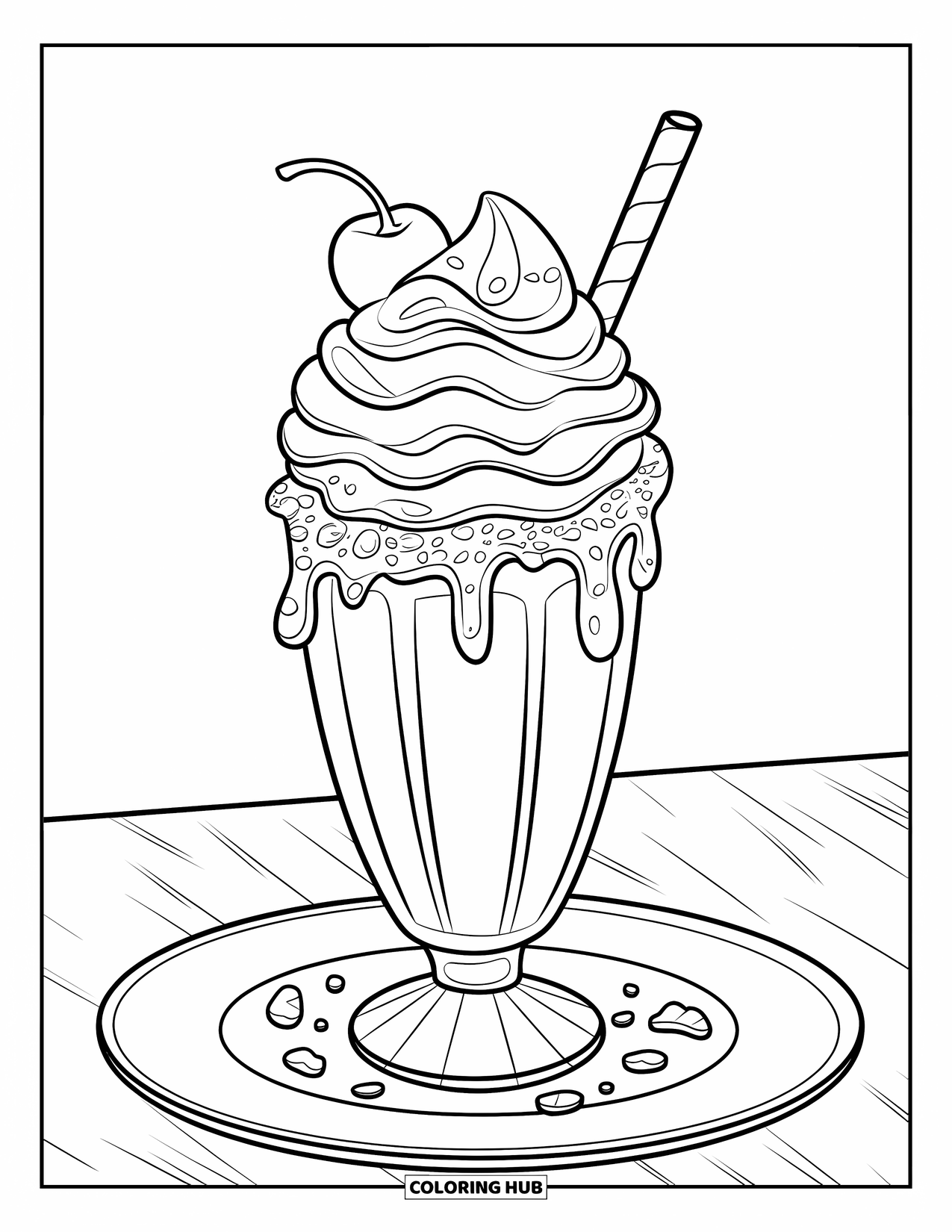 65+ Milkshake Coloring Pages for Kids & Adults (Free Printable PDFs)
