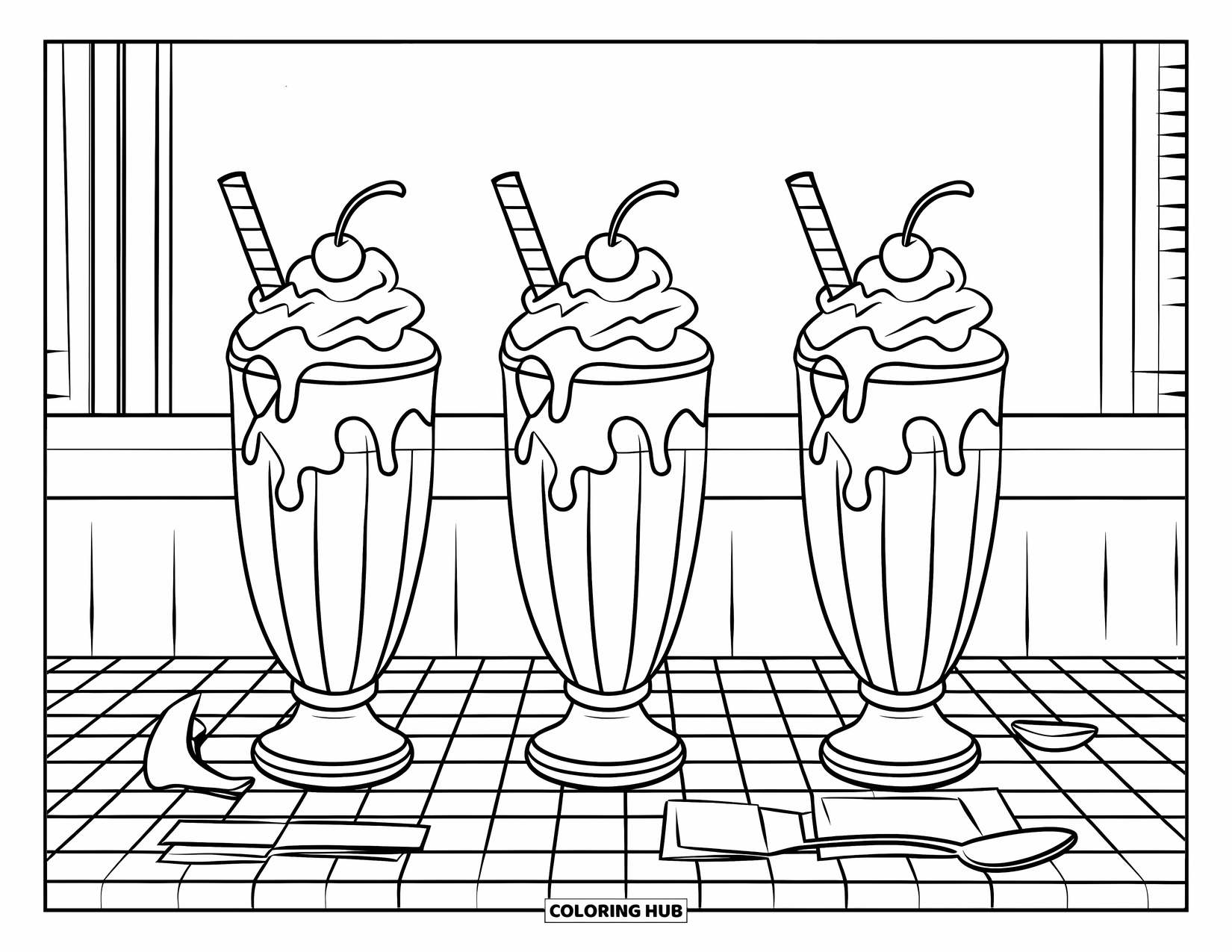 65+ Milkshake Coloring Pages for Kids & Adults (Free Printable PDFs)
