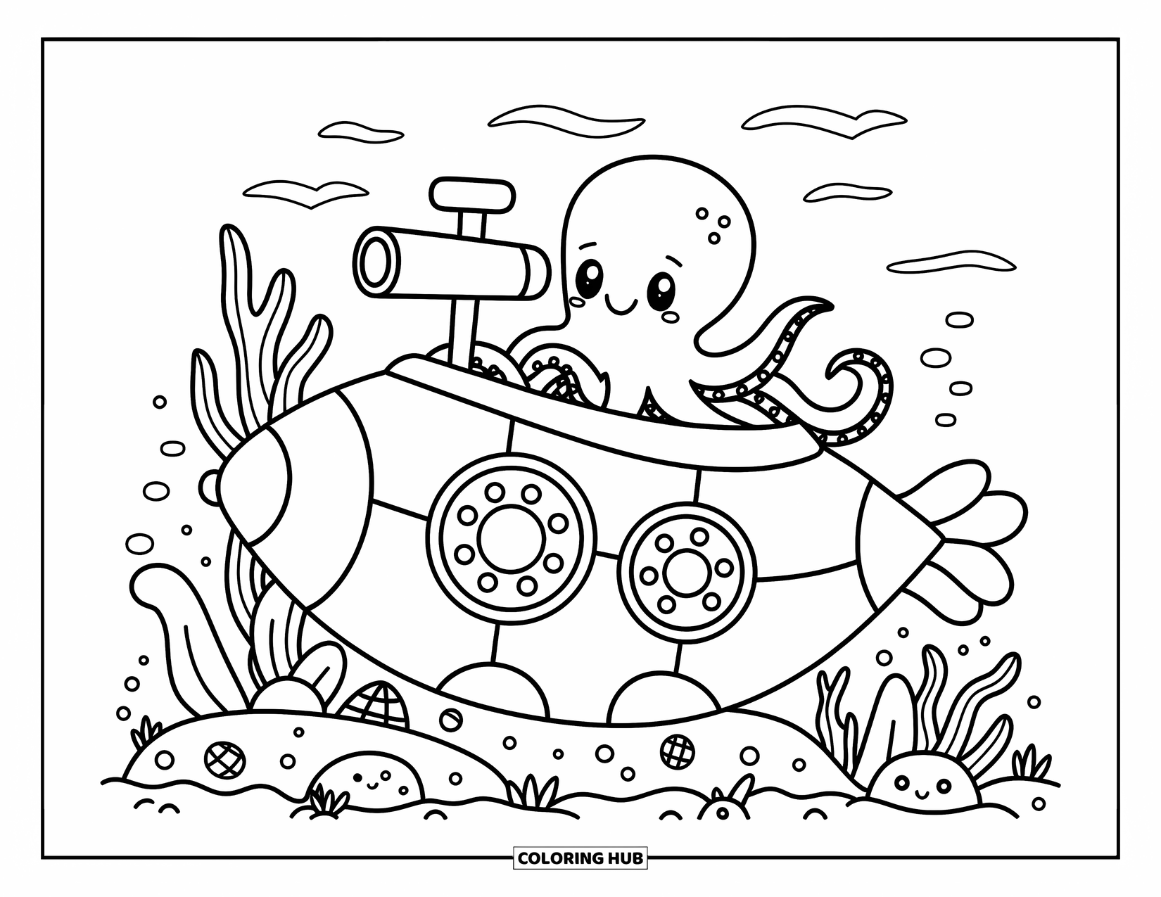 80+ Octopus Coloring Pages for Kids & Adults (Free Printable PDFs)