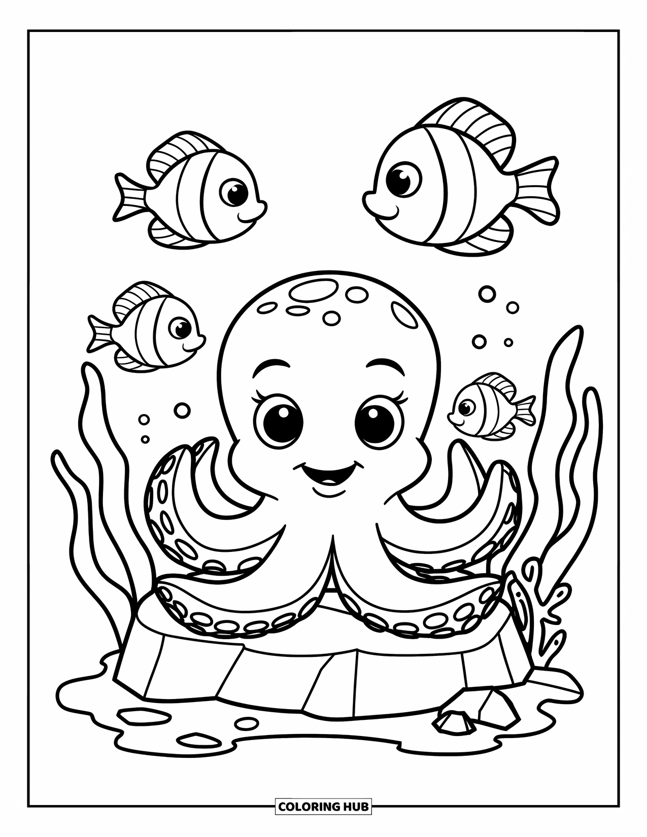 80+ Octopus Coloring Pages for Kids & Adults (Free Printable PDFs)