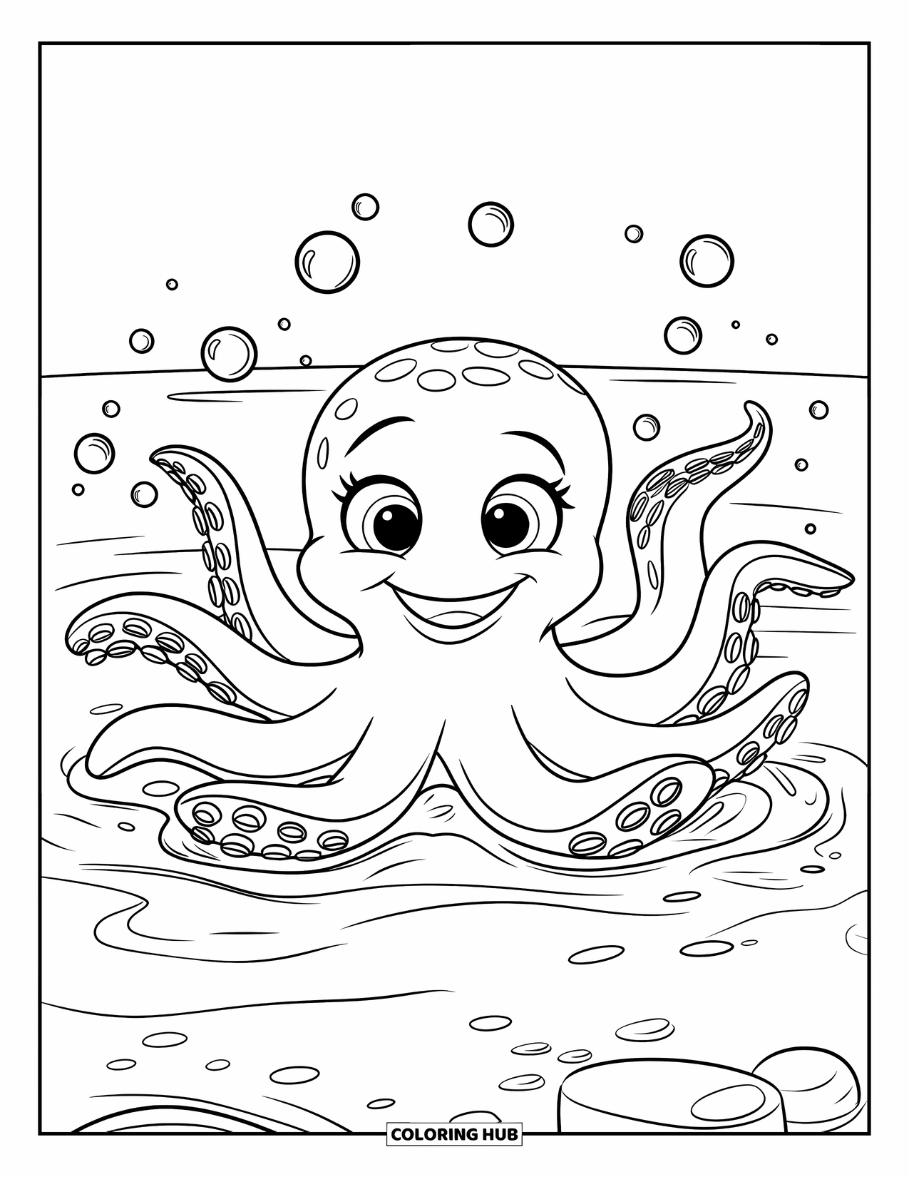 80+ Octopus Coloring Pages for Kids & Adults (Free Printable PDFs)