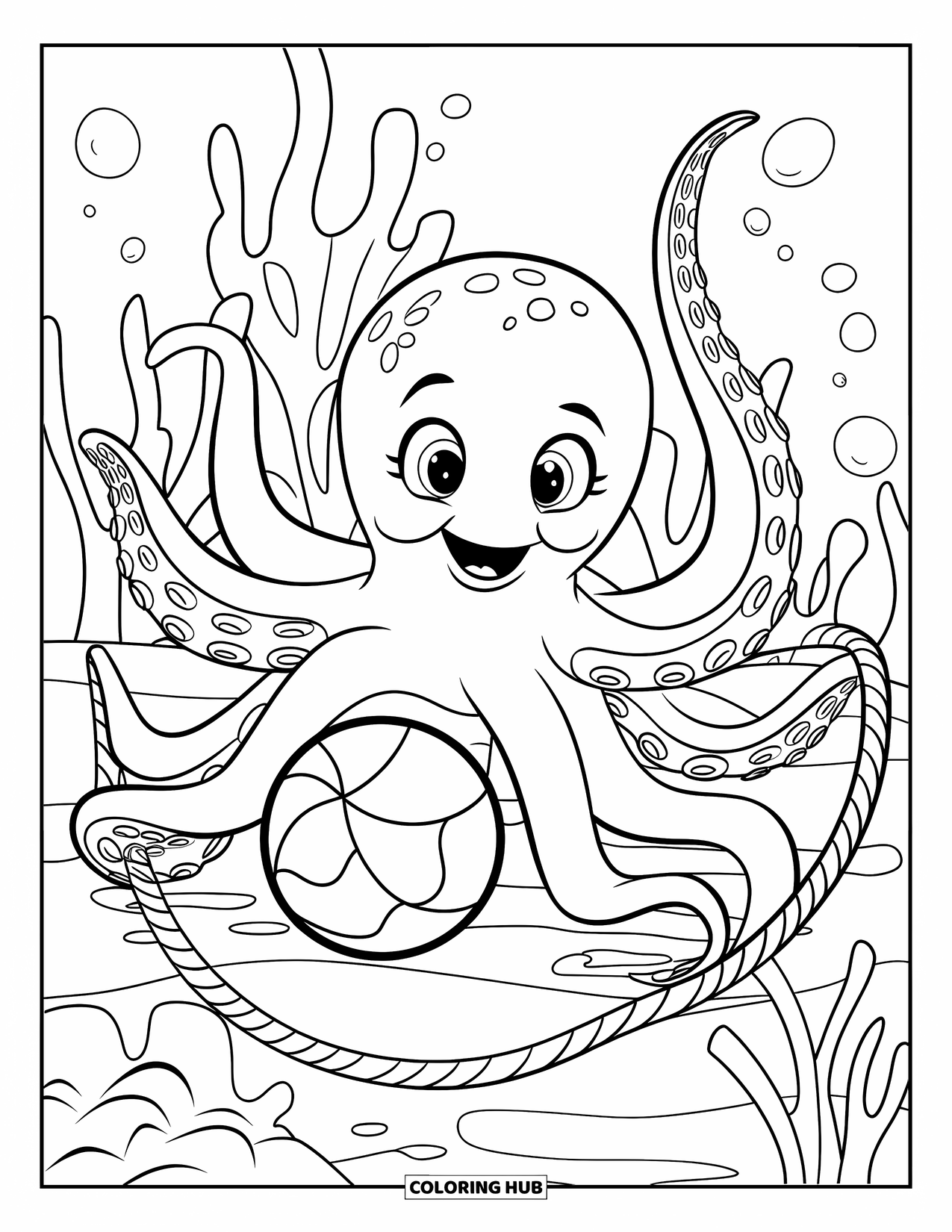 80+ Octopus Coloring Pages for Kids & Adults (Free Printable PDFs)