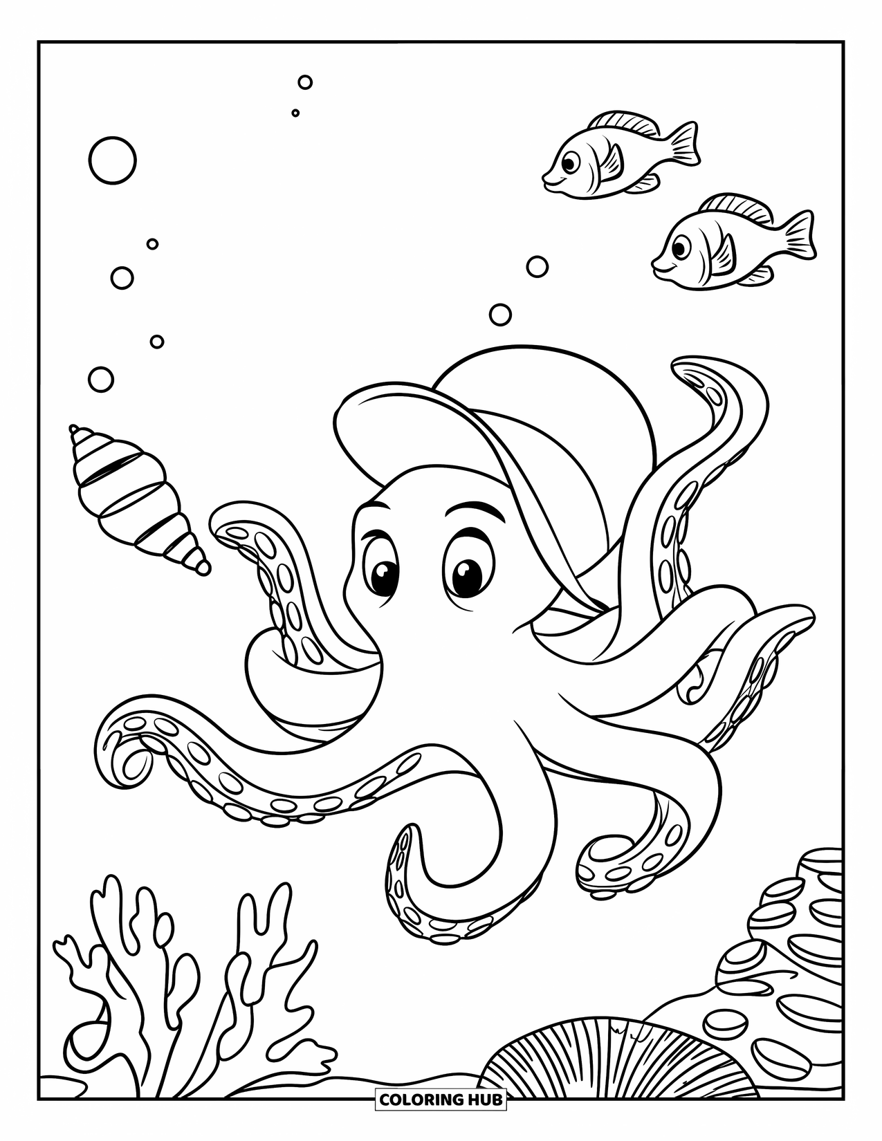 80+ Octopus Coloring Pages for Kids & Adults (Free Printable PDFs)
