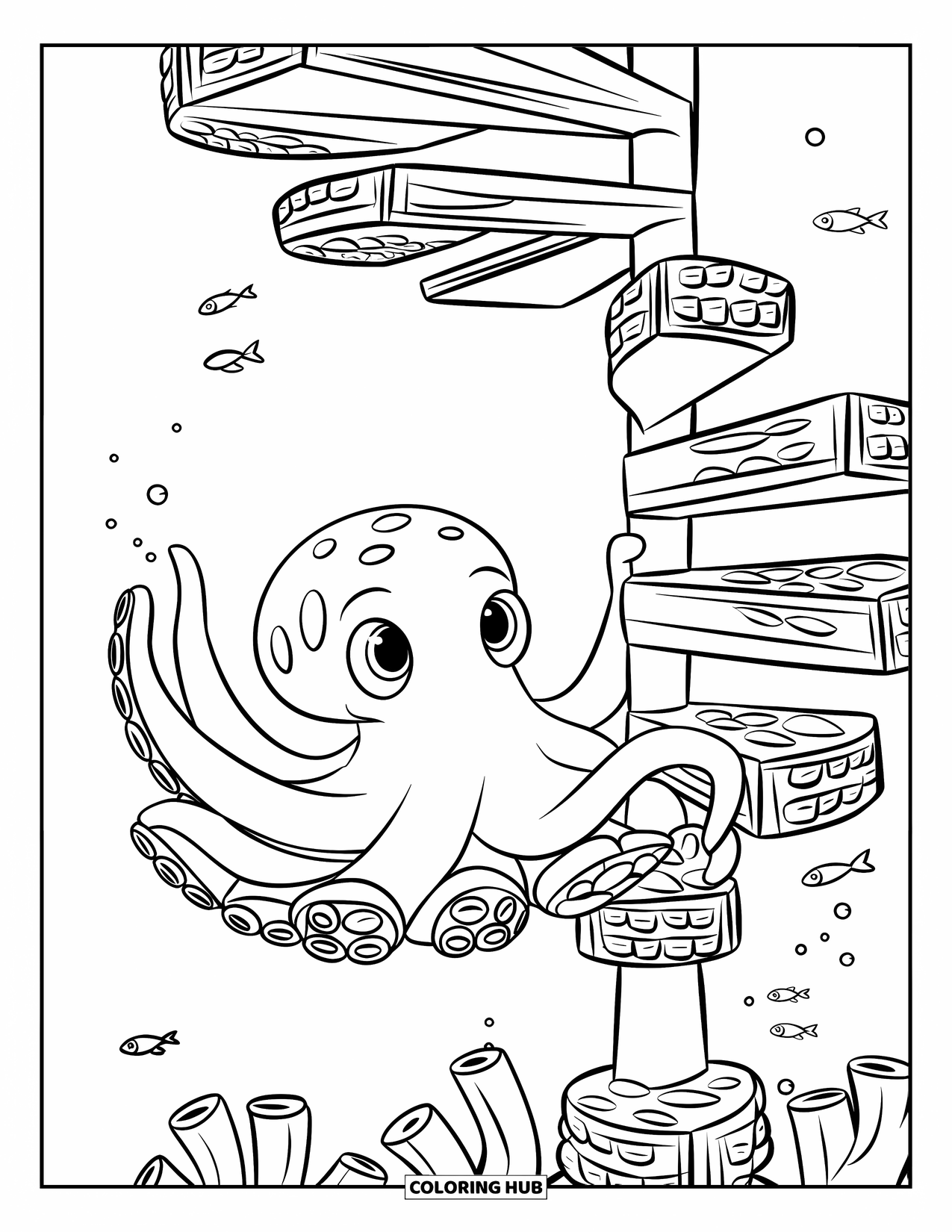 80+ Octopus Coloring Pages for Kids & Adults (Free Printable PDFs)