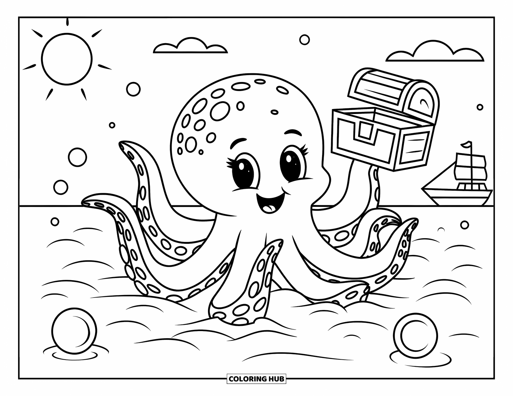 80+ Octopus Coloring Pages for Kids & Adults (Free Printable PDFs)