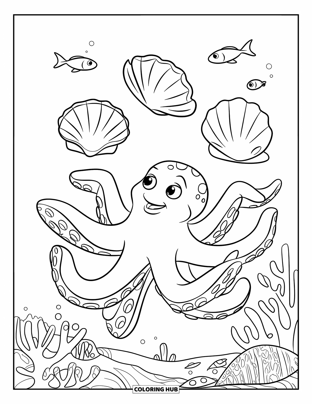 80+ Octopus Coloring Pages for Kids & Adults (Free Printable PDFs)