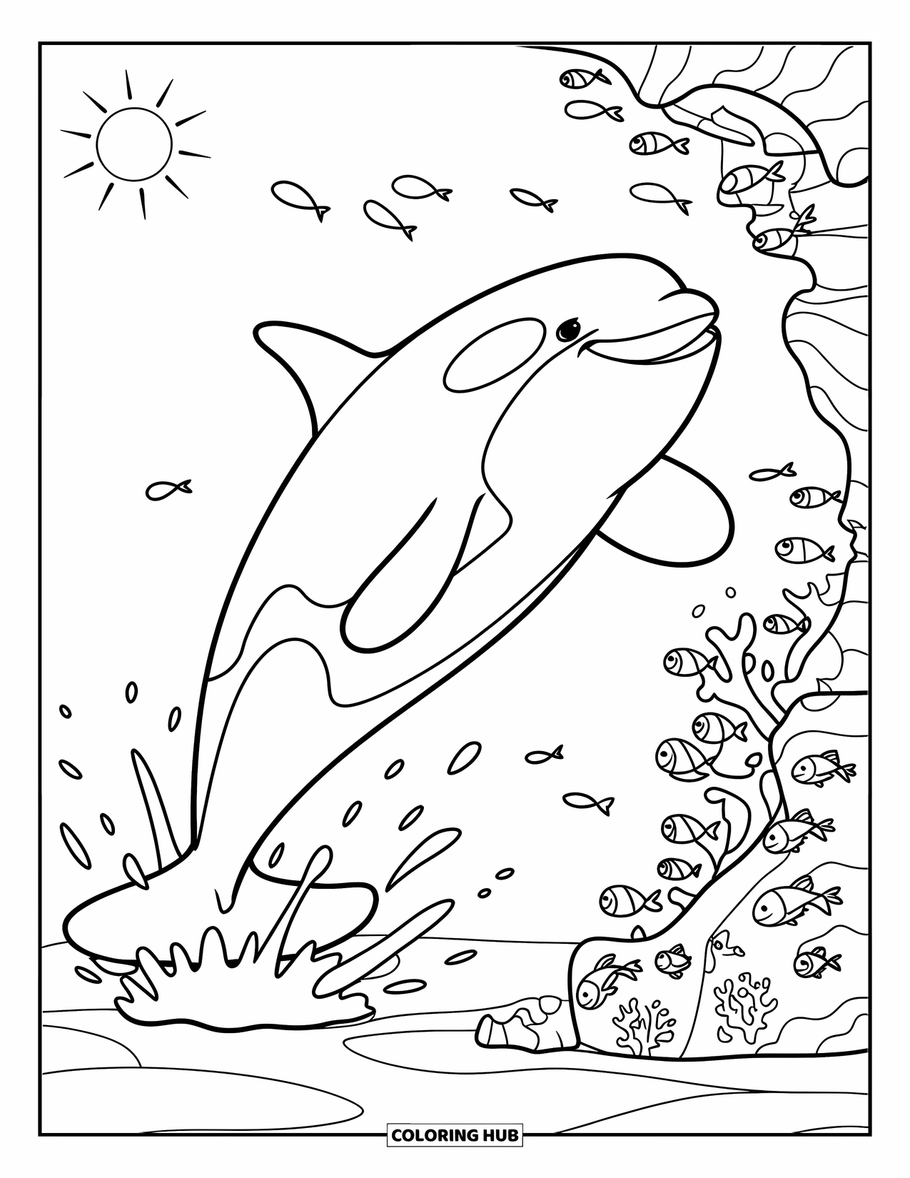 80+ Orca Coloring Pages for Kids & Adults (Free Printable PDFs)