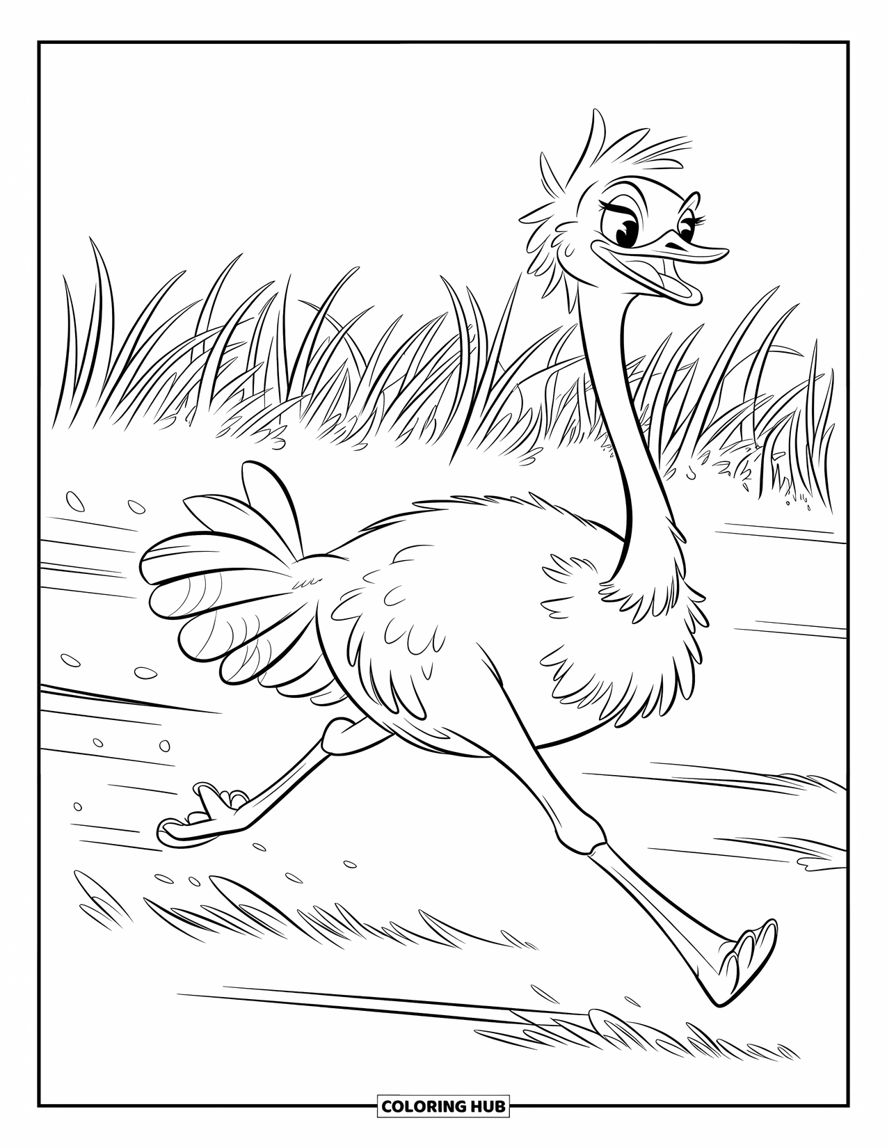 85+ Ostrich Coloring Pages for Kids & Adults (Free Printable PDFs)